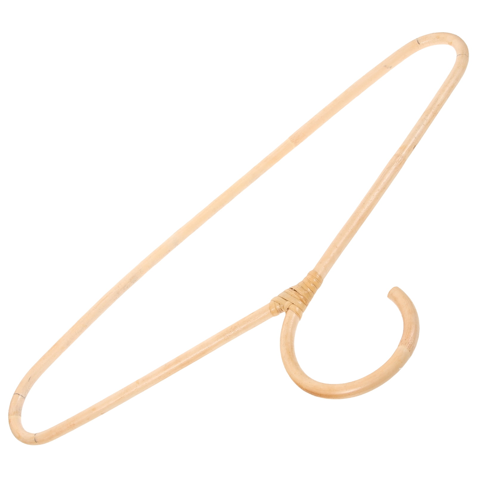 HEMOTON Rattan Clothes Hanger Set of 2 for Dresses and Coats in Closet ...
