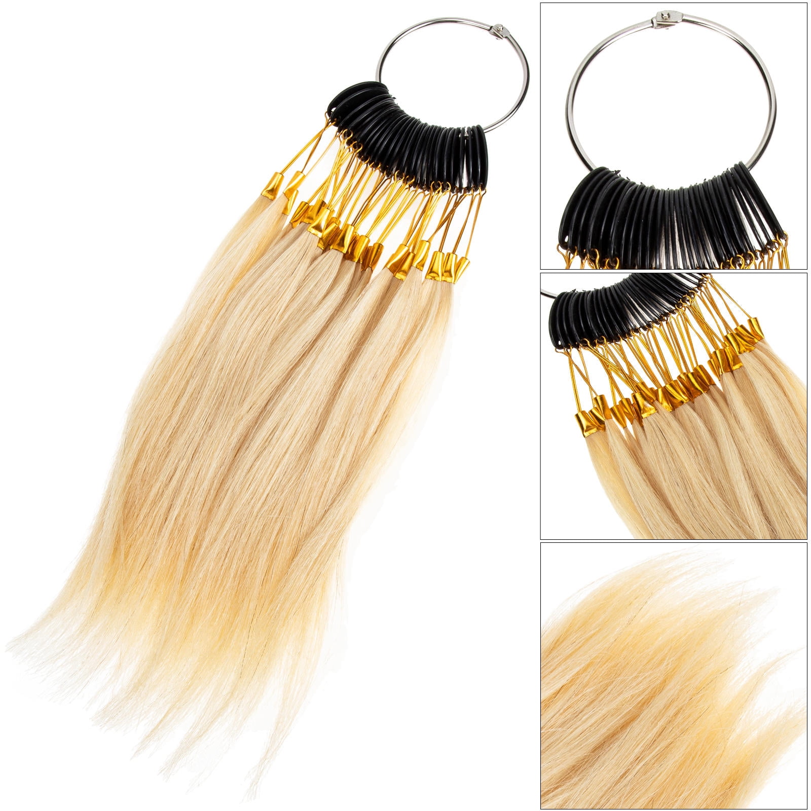 HEMOTON Real Hair Color Palette Wig for Hair Salon Hair Dye ...