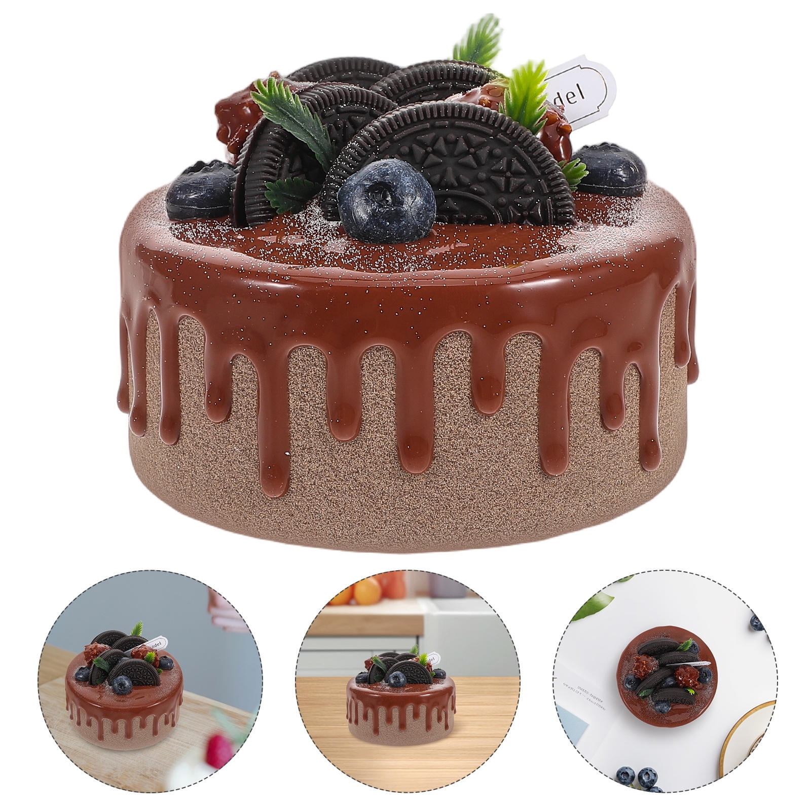 HEMOTON Realistic Fake Cake Prop for Decoration and Food Photography ...