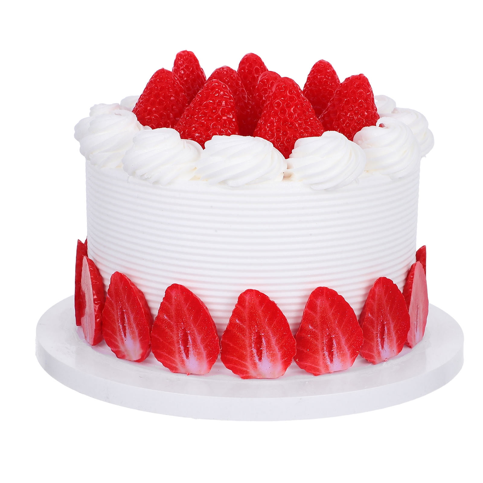HEMOTON Realistic Faux Cake For Display Artificial Birthday Cake Prop ...
