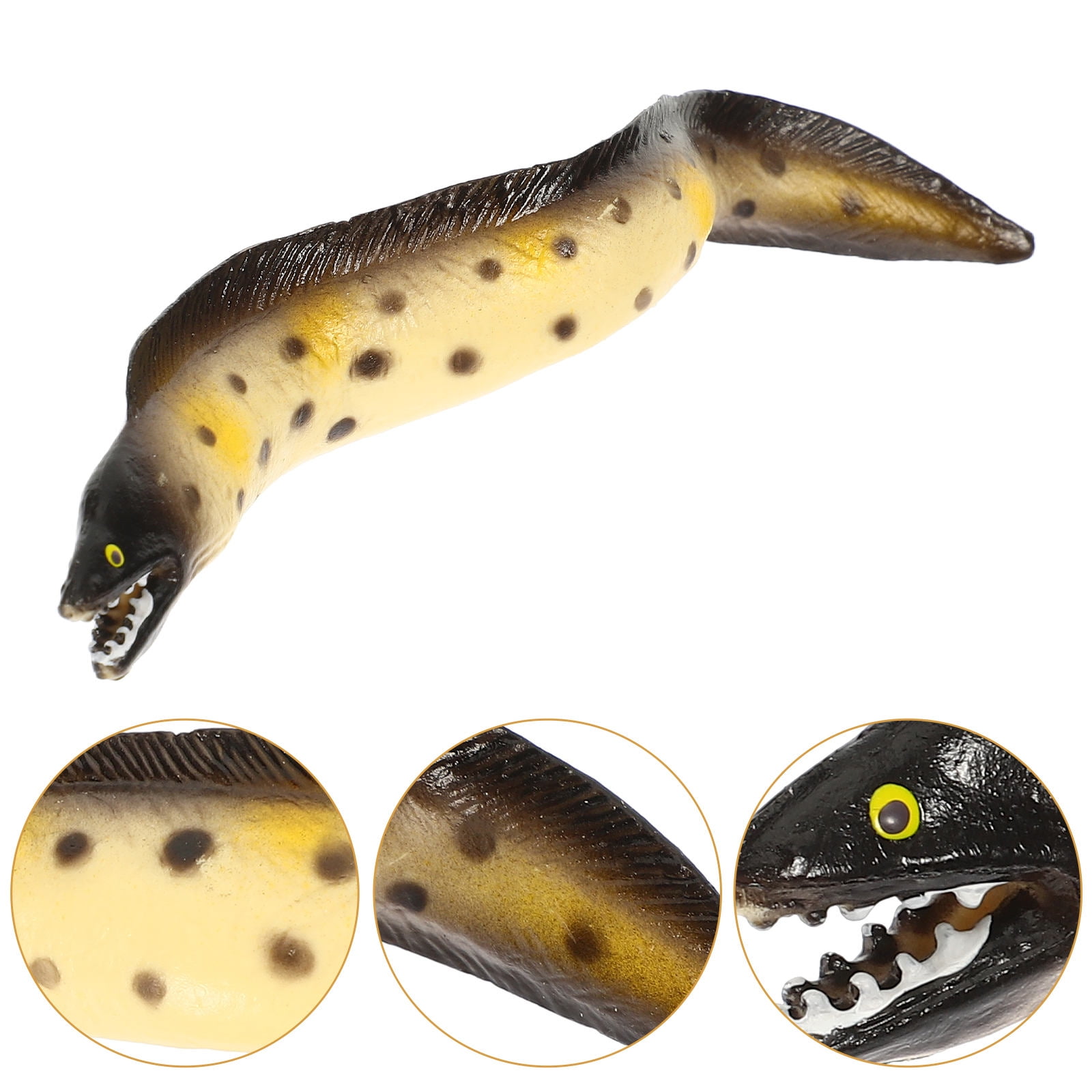 HEMOTON Realistic Sea Eel Figurine Fake Animal Model Artificial Plastic ...