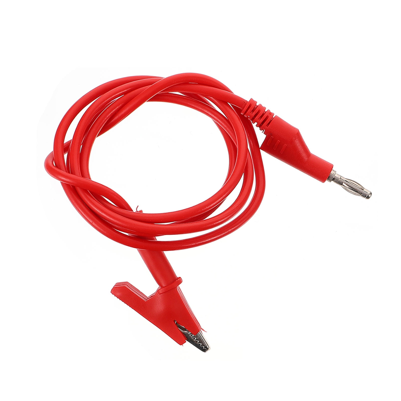 HEMOTON Red 4mm Stackable Banana Plug to Pure Copper Alligator Clip ...