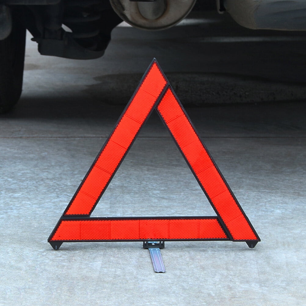 HEMOTON Red Reflective Safety Triangle for Car Use Collapsible Design ...