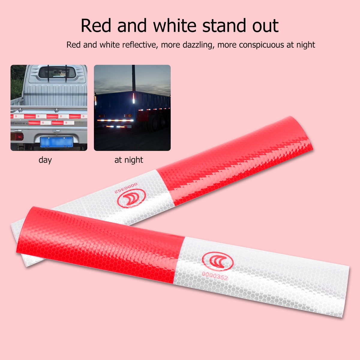 HEMOTON Red Reflective Truck Stickers for Safety Warning Use Flexible ...