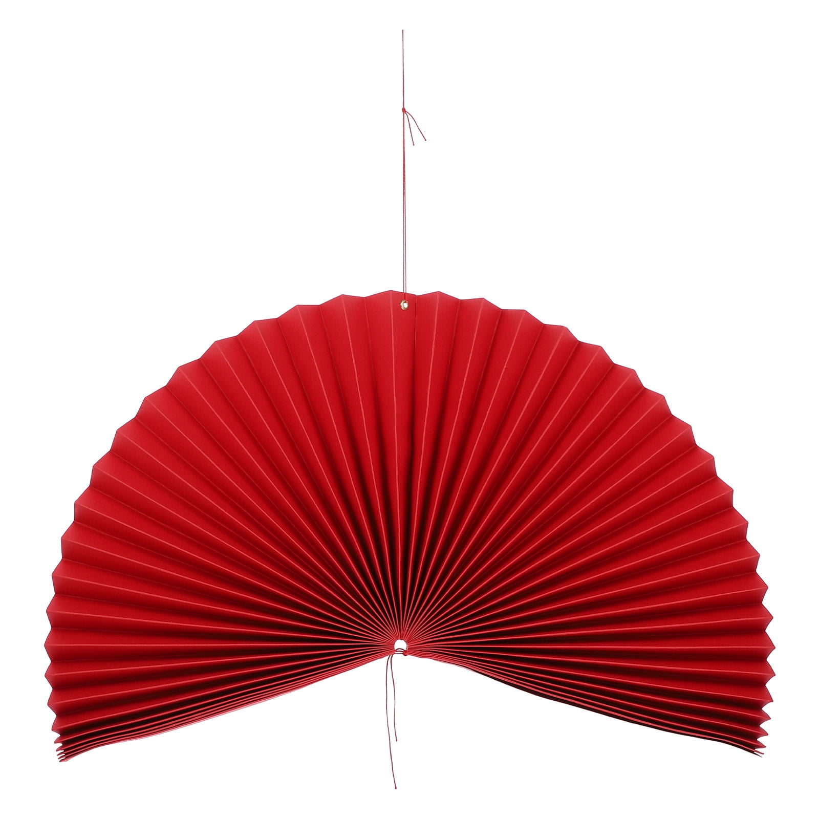 HEMOTON Red Round Shaped Hanging Paper Fan for Wedding Party Decoration ...