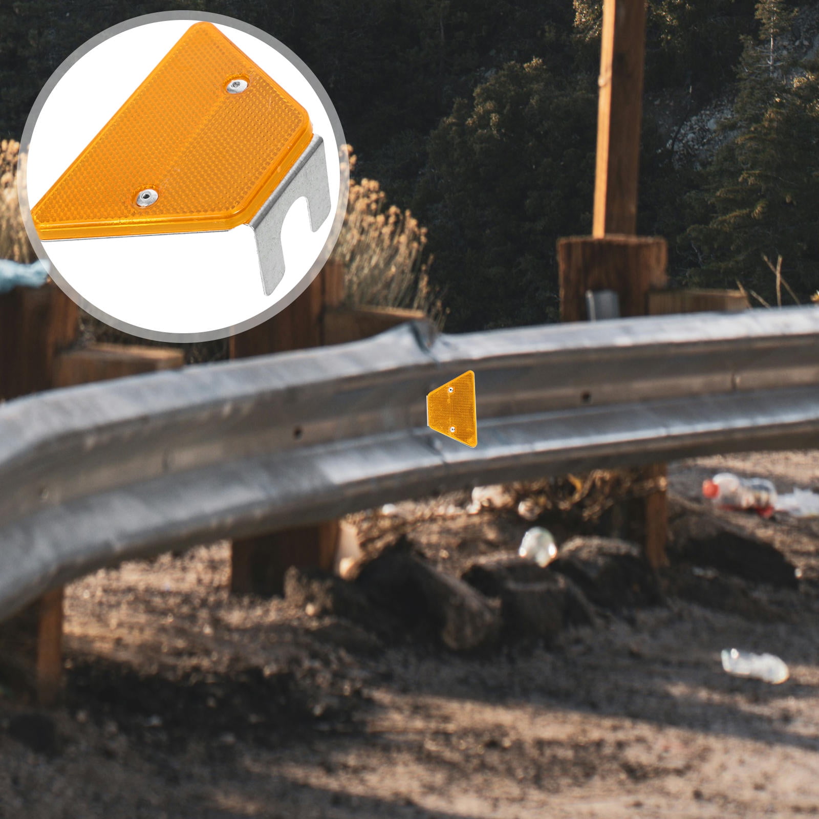 HEMOTON Reflective Delineator Single Bracket Road Reflector Reflective ...