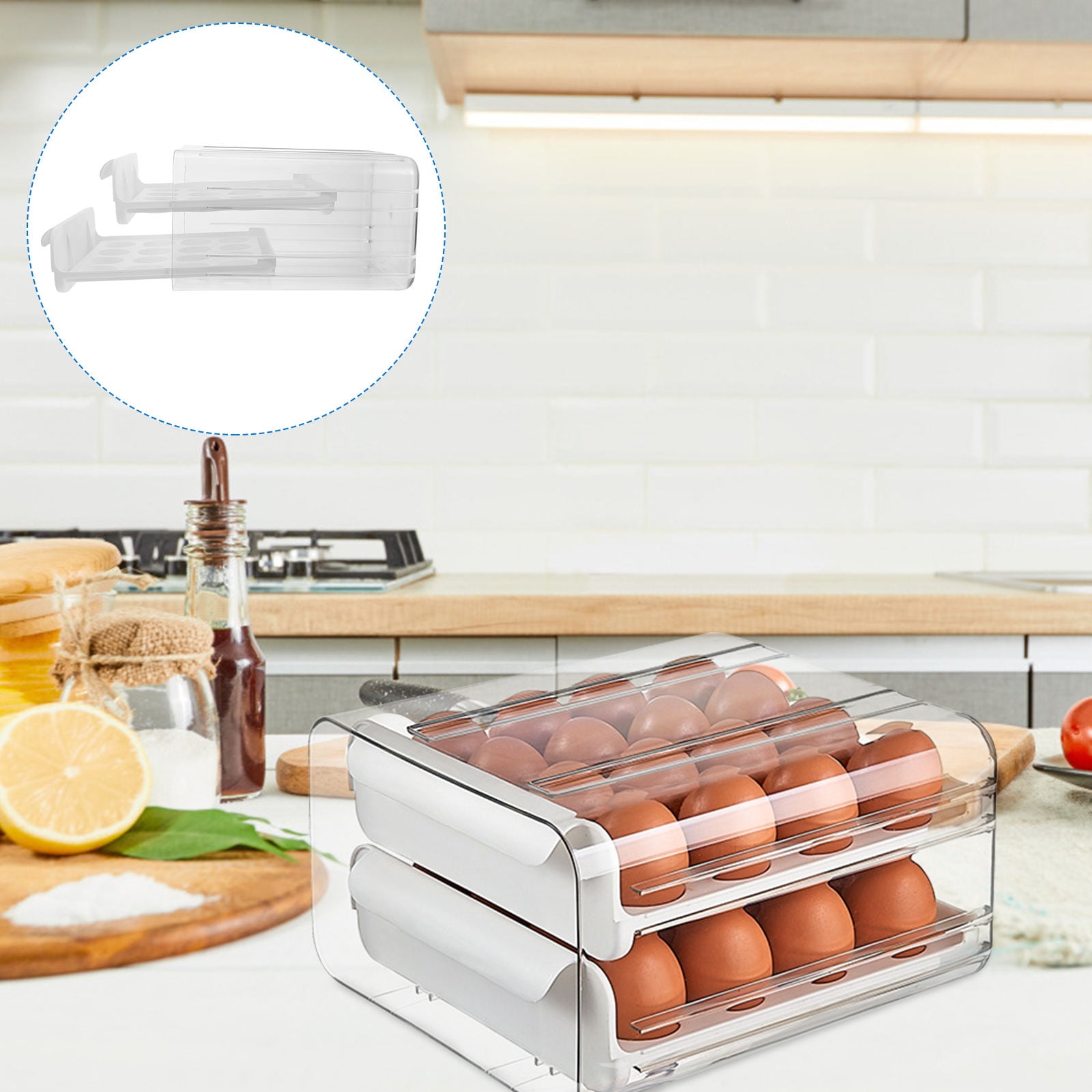 YOSADIER Egg Case For Refrigerator Stabilized Eggs 1Set - Walmart.com