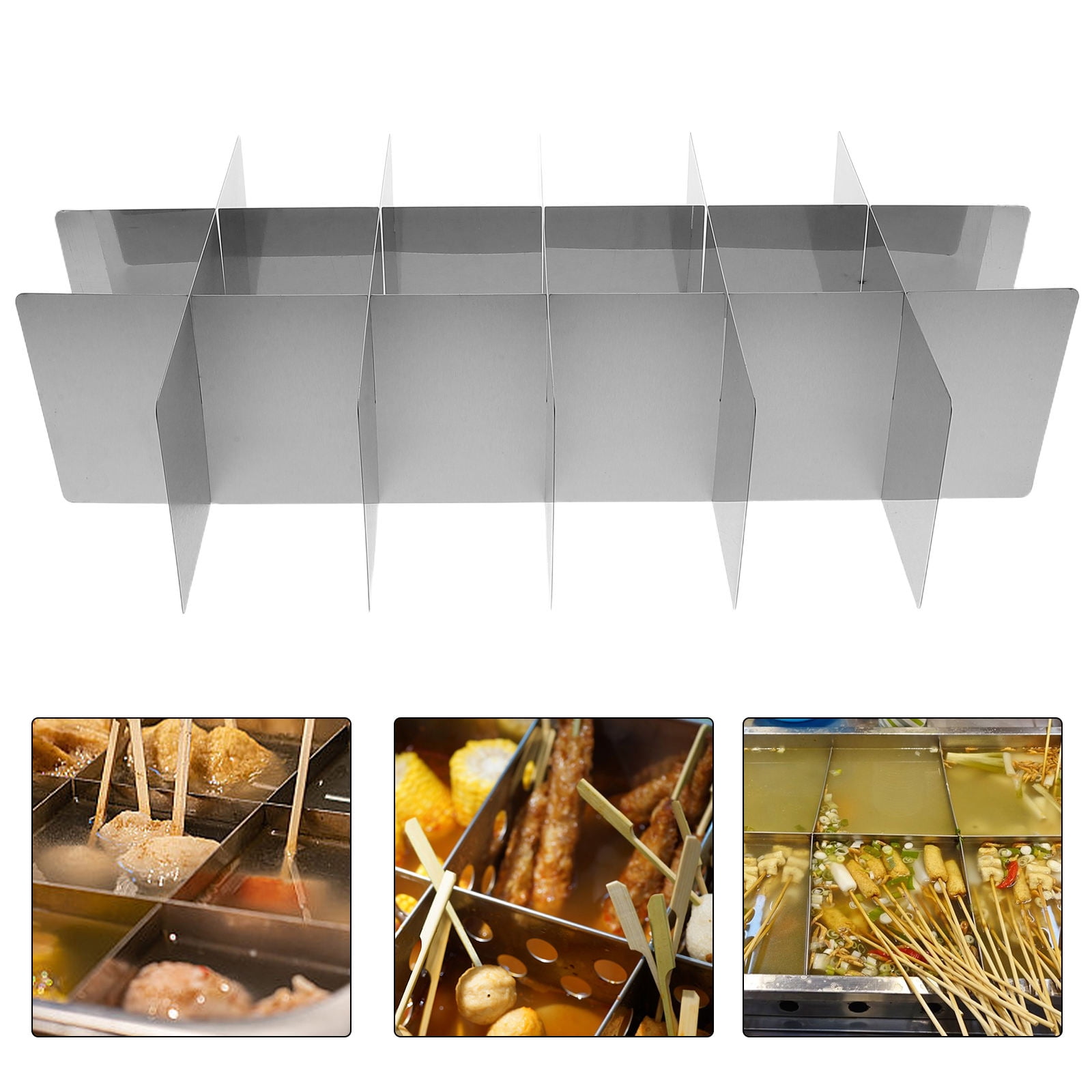 HEMOTON Restaurant Hot Pot Divider Thickened Grid Partition Versatile ...