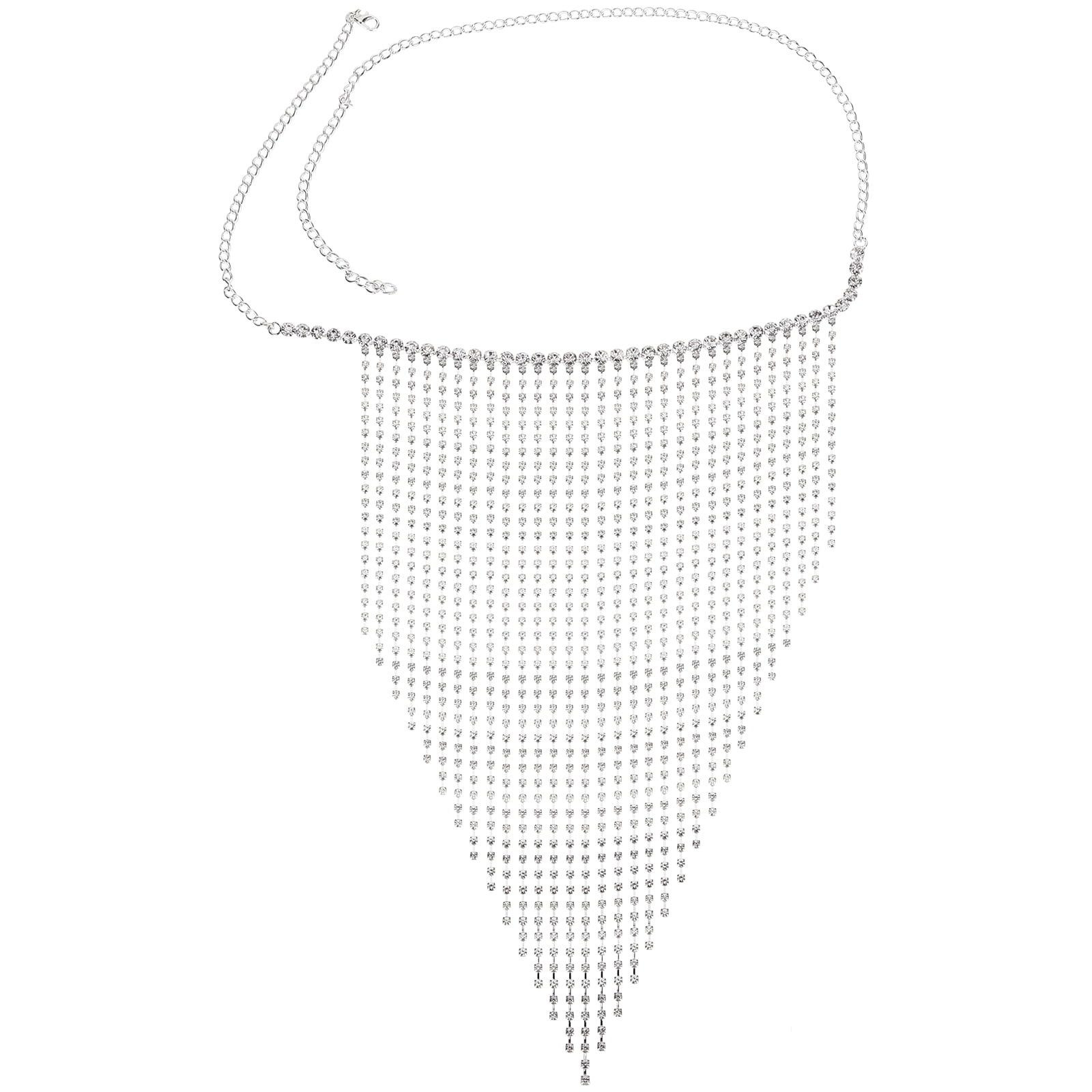 HEMOTON Retro Face Chain Rhinestone Fringe Face Chain Masquerade Ball ...