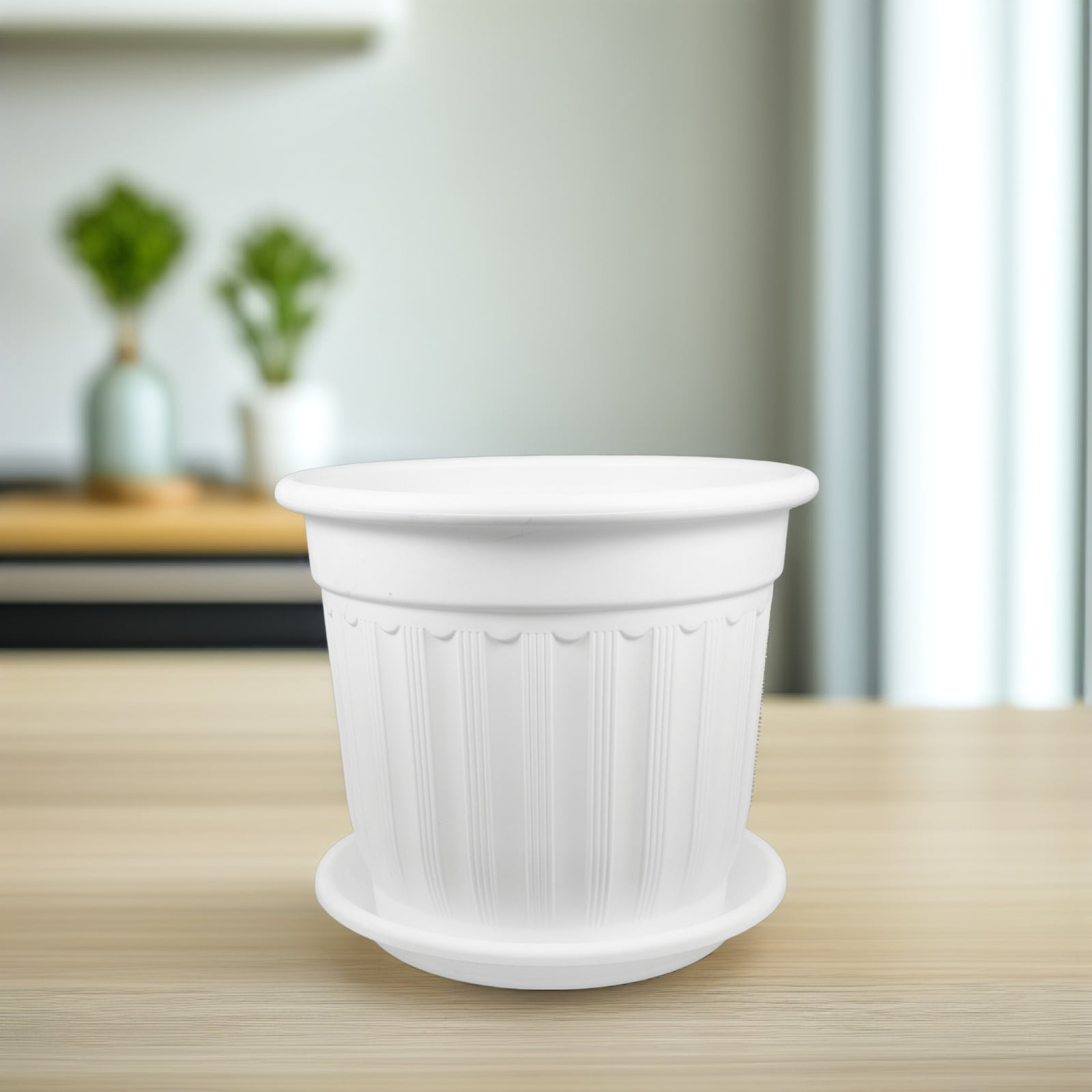 HEMOTON Roman Column Flower Pot Plastic Planter Flower Pots For Indoor ...