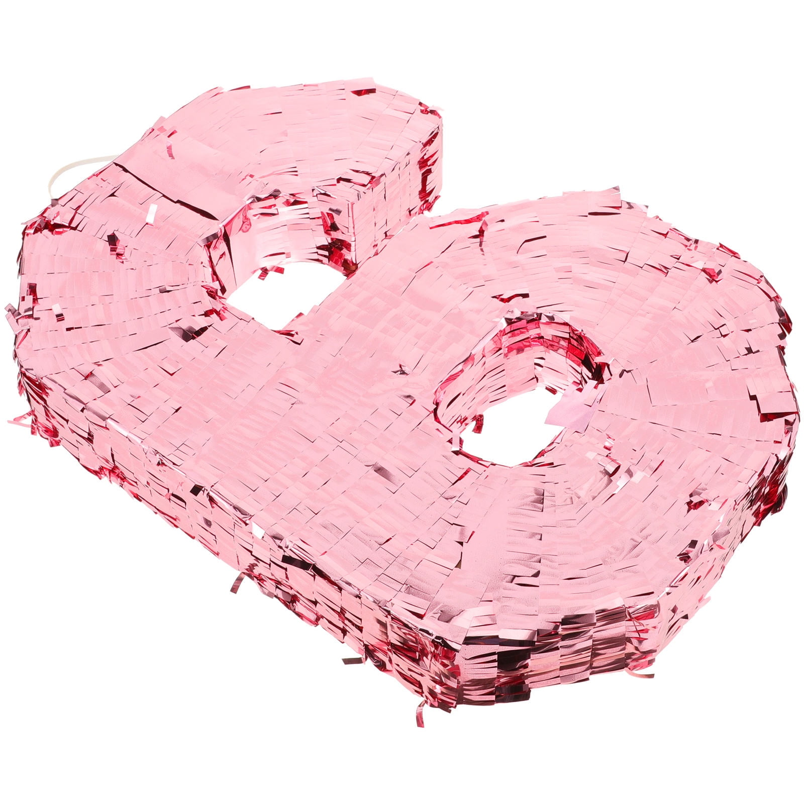 HEMOTON Rose Gold Number 6 Pinata for Party Use Made of Durable Paper ...
