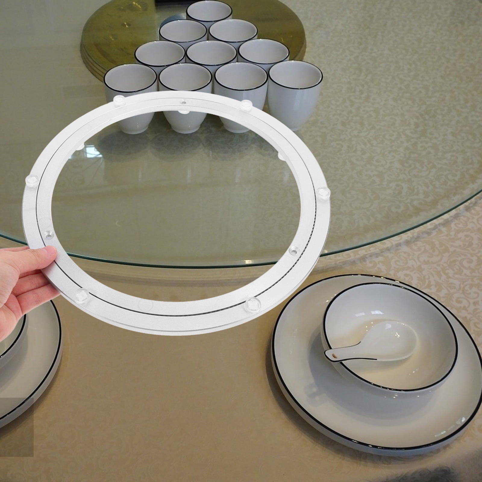 HEMOTON Rotating Turntable Bearing Swivel Plate Hardware for Dining ...