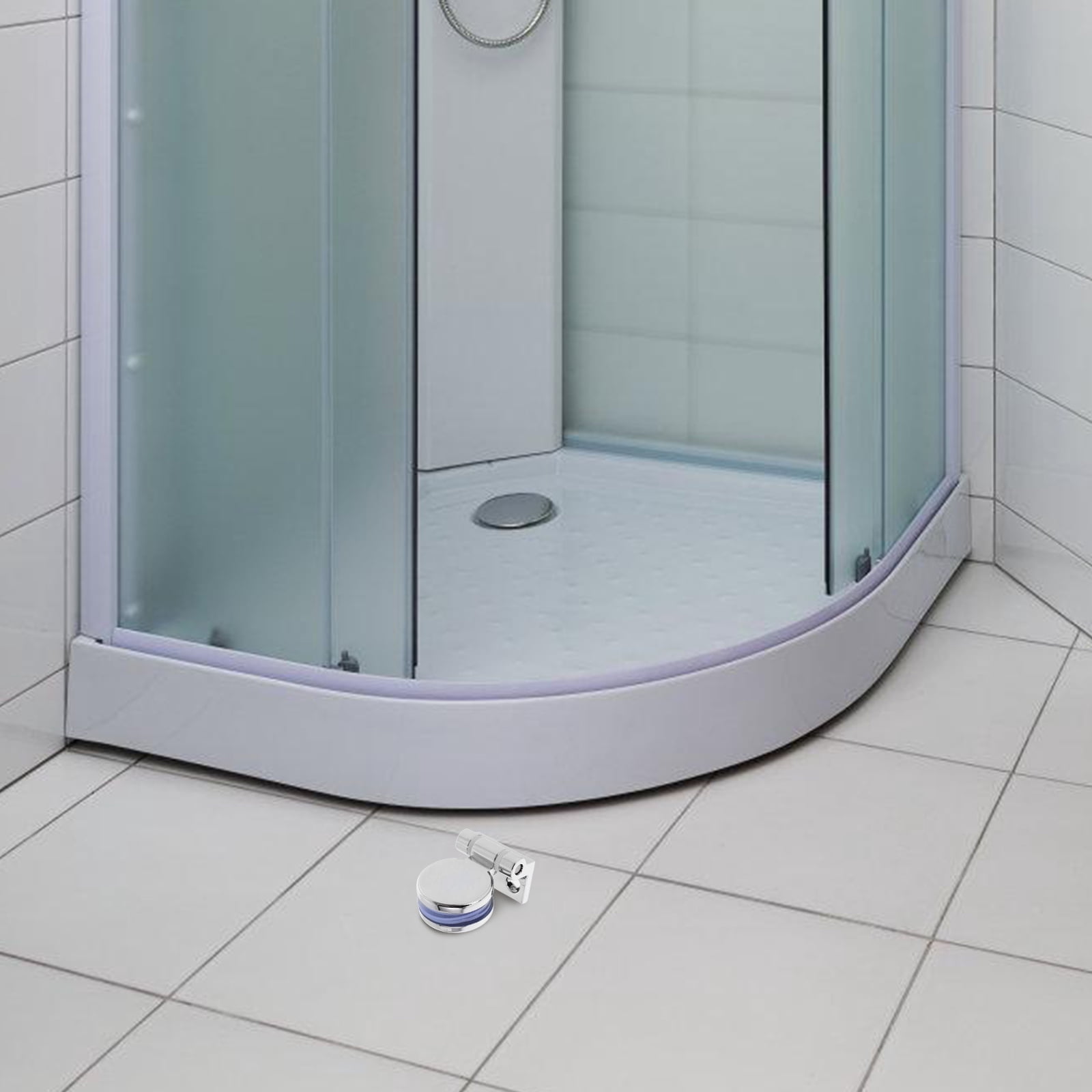 HEMOTON Round Glass Fastening Hinge Kitchen Cabinet Glass Door Hinge ...