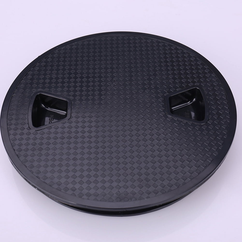HEMOTON Round-shape Cover RV Check Hole Covers Boat Hatches Work Black ...