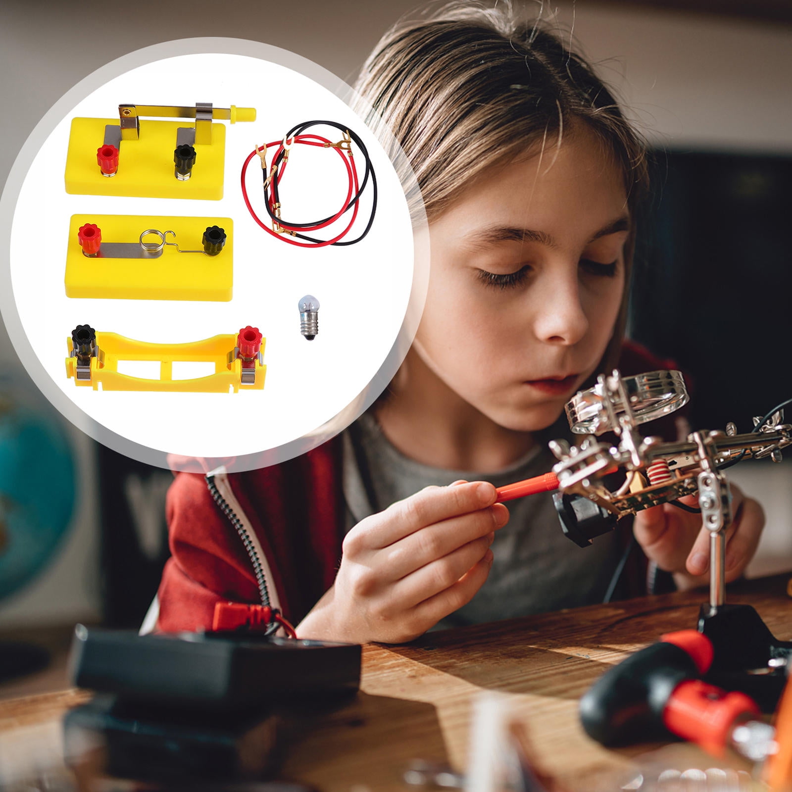 HEMOTON Science Circuit Experiment Box Complete Circuit Kit Student 8 ...