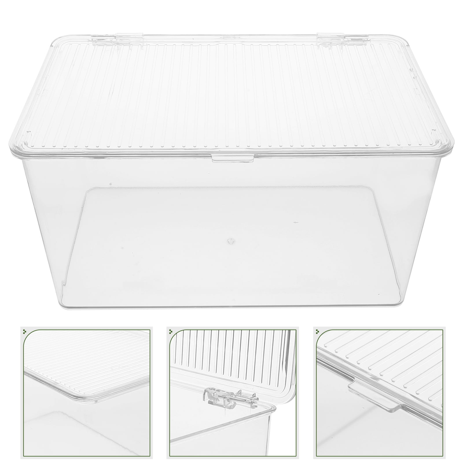 HEMOTON Shelving Unit Storage Container with Lid Bin Organizers Office ...