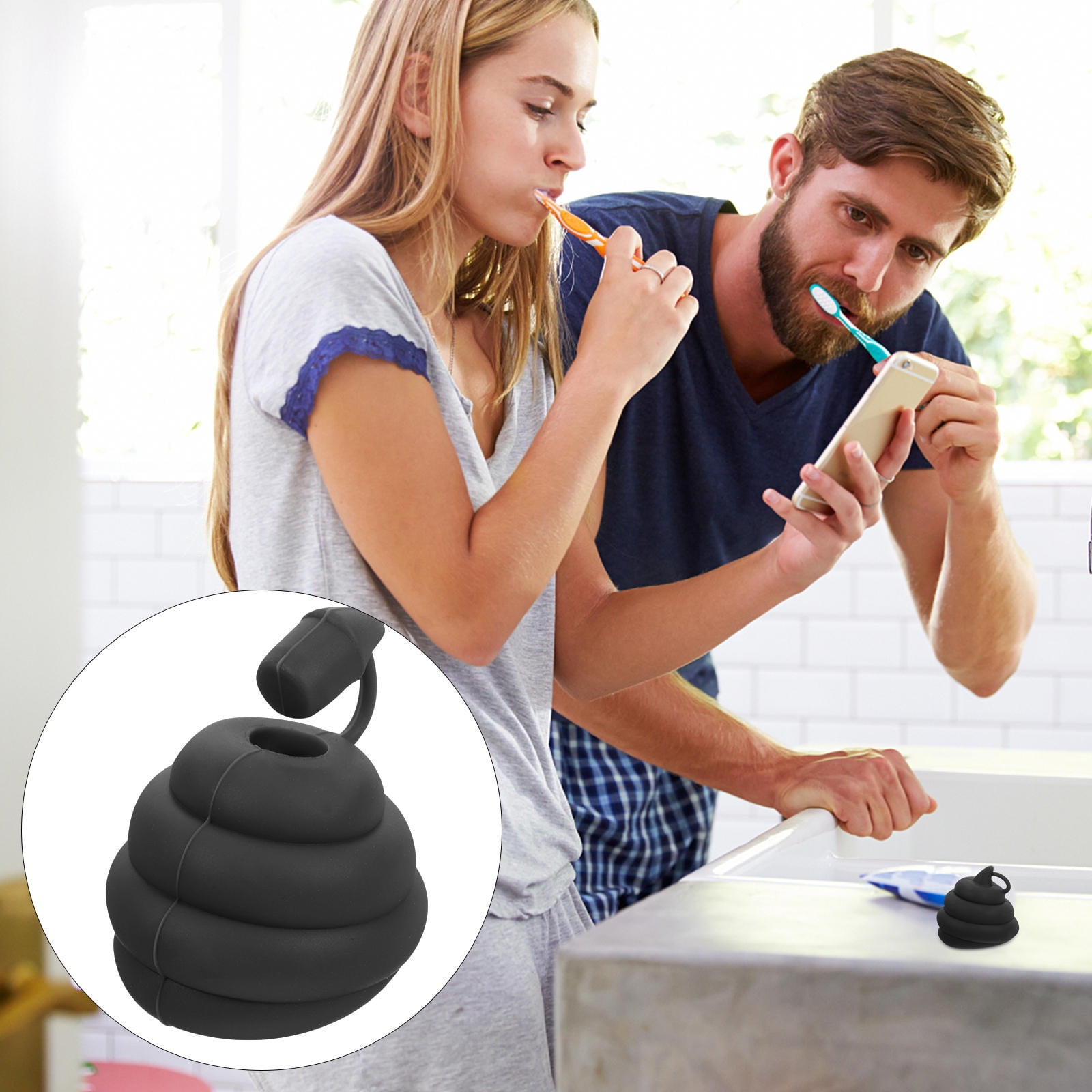 HEMOTON Silicone Toothpaste Cap Dispenser Portable Toothpaste Cap Funny ...