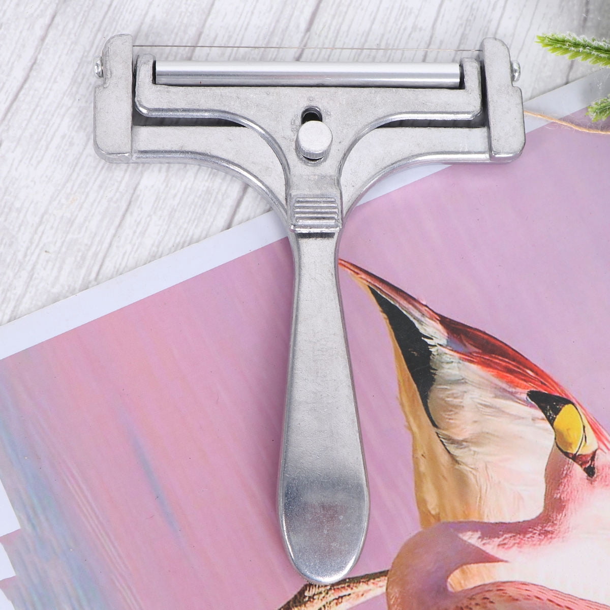 HEMOTON Simple Cheese Slicer Aluminum Cutter Wire Butter Wheel Silver ...