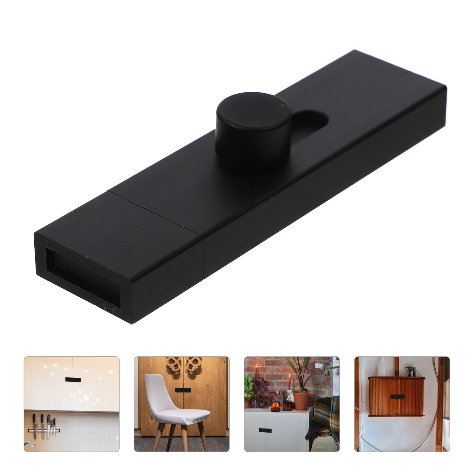 DEEPCRAFF Black Flush Bolt Door Latch for Sliding and French Door Locks ...