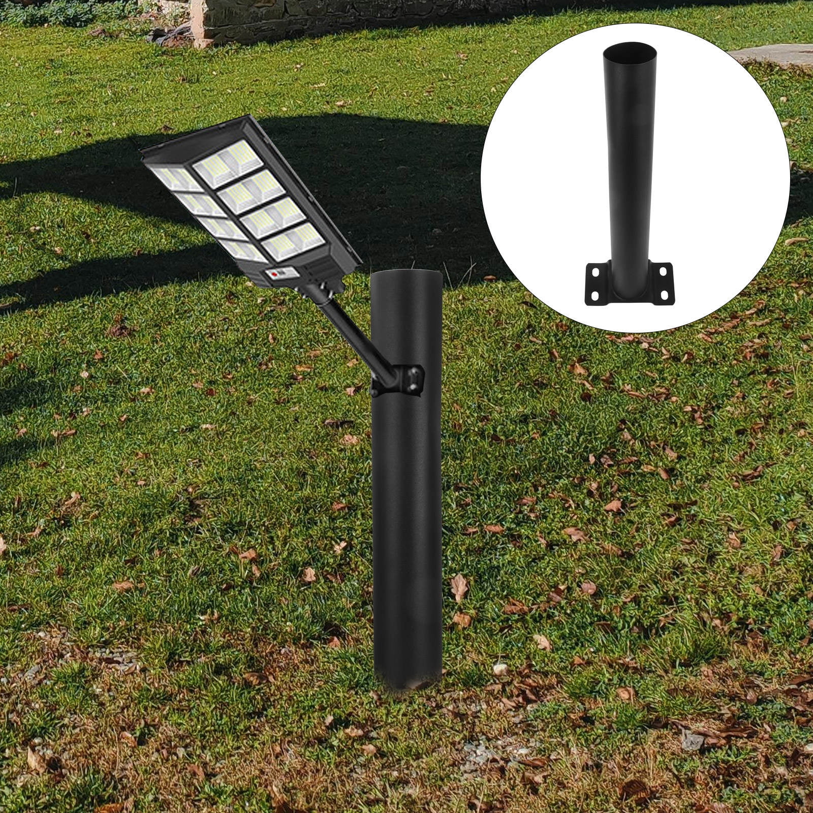 HEMOTON Solar Street Light Bracket Pole Mounting Brackets Wall Holder ...