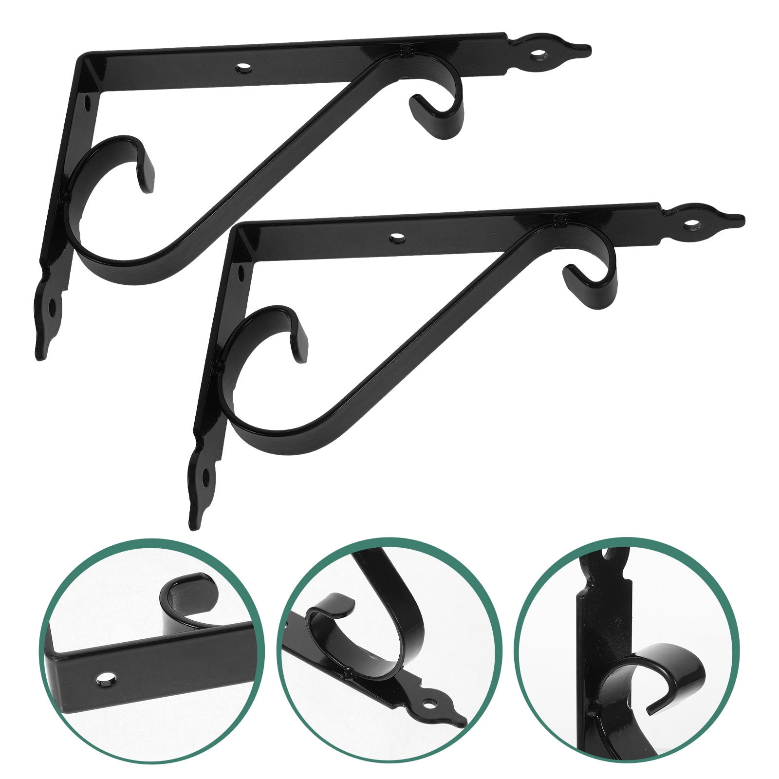 HEMOTON Solid Wood Bracket Partition Triangle Floating Shelf Strong ...