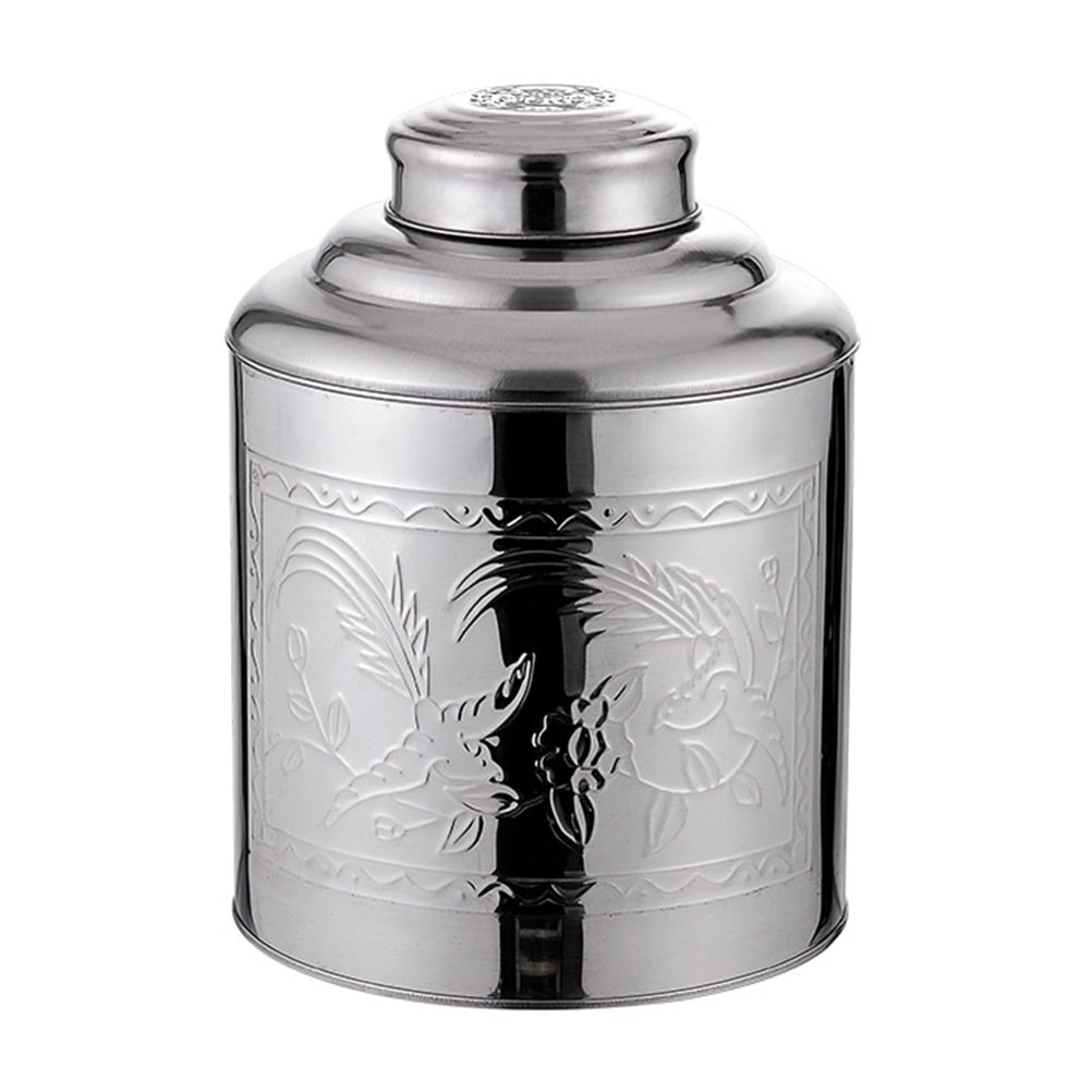 HEMOTON Stainless Steel Airtight Tea Canister for Storage Use with Lid ...