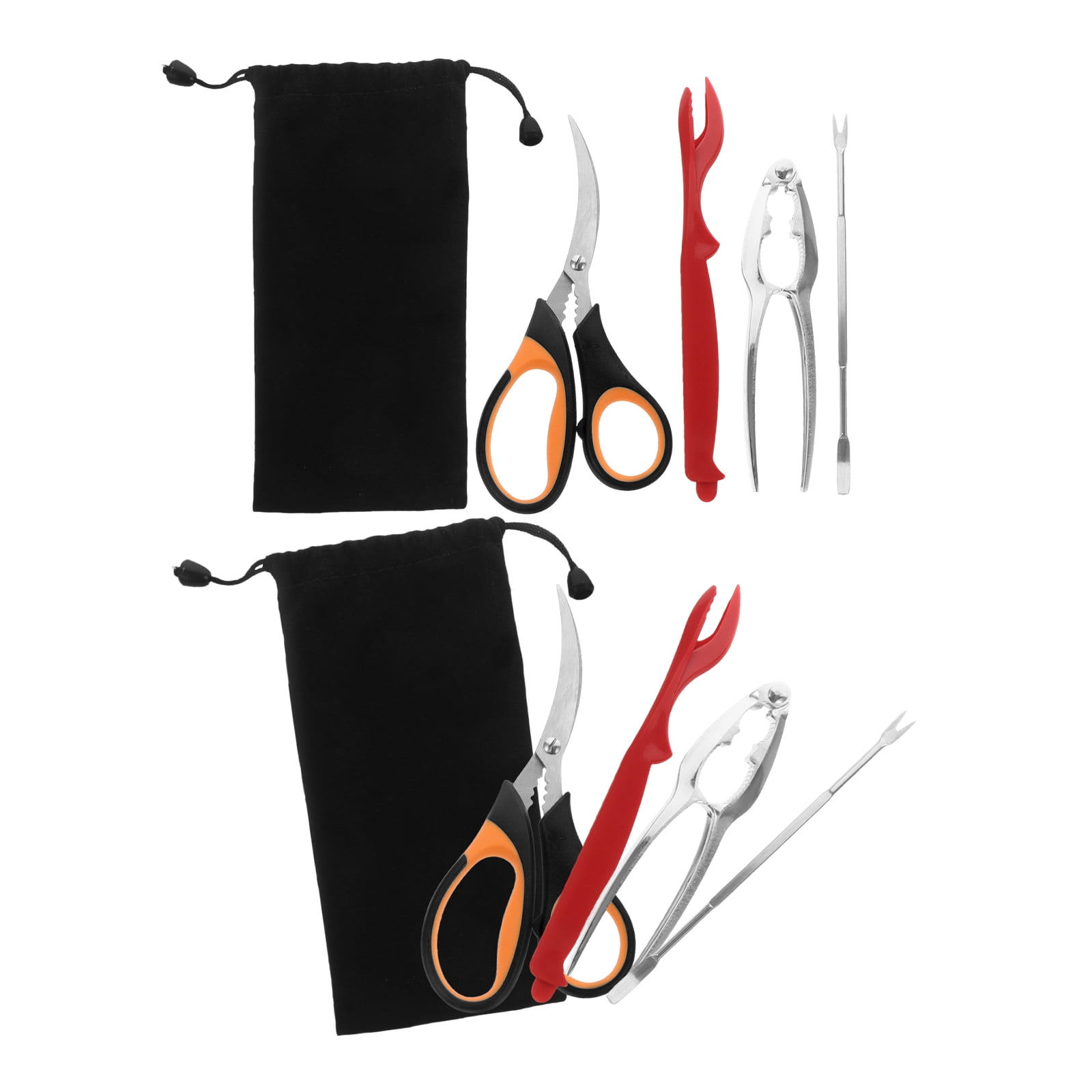 HEMOTON Stainless Steel Crab Crackers Seafood Picks Eating Tools Forks ...