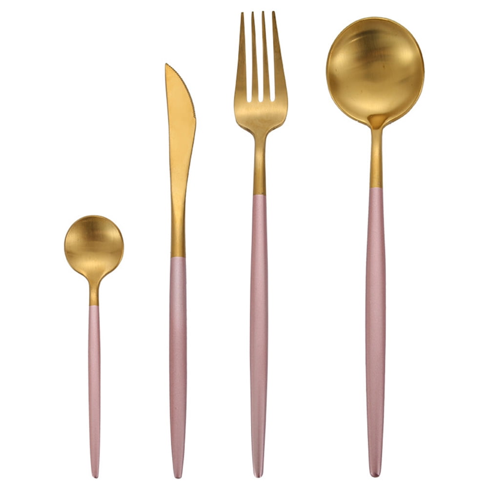 Phenofice Golden Stainless Steel Fruit Forks Stylish Mirror Polished ...