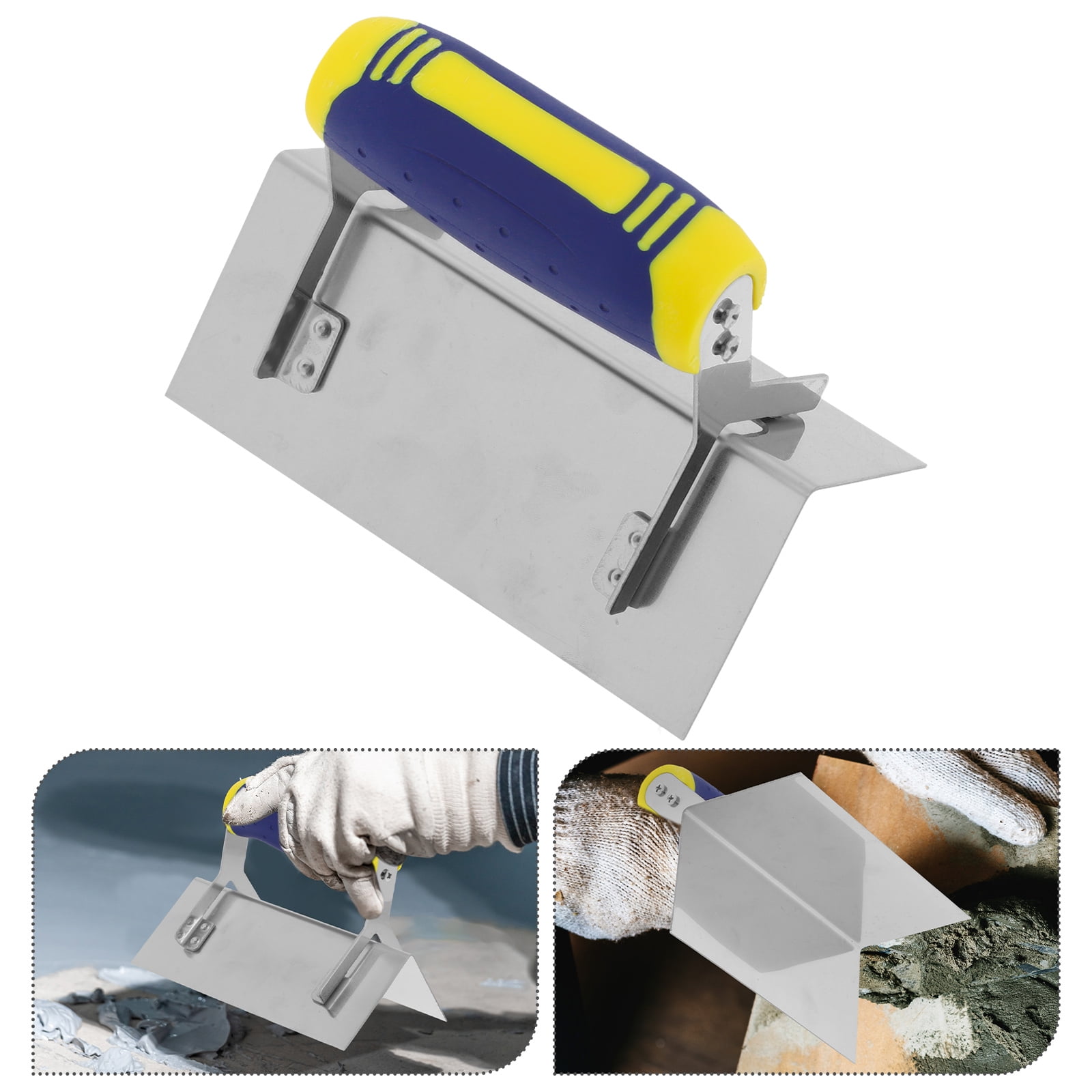 HEMOTON Stainless Steel Drywall Corner Tool Drywall Outside Corner Tool Corner Trowel Stainless ...