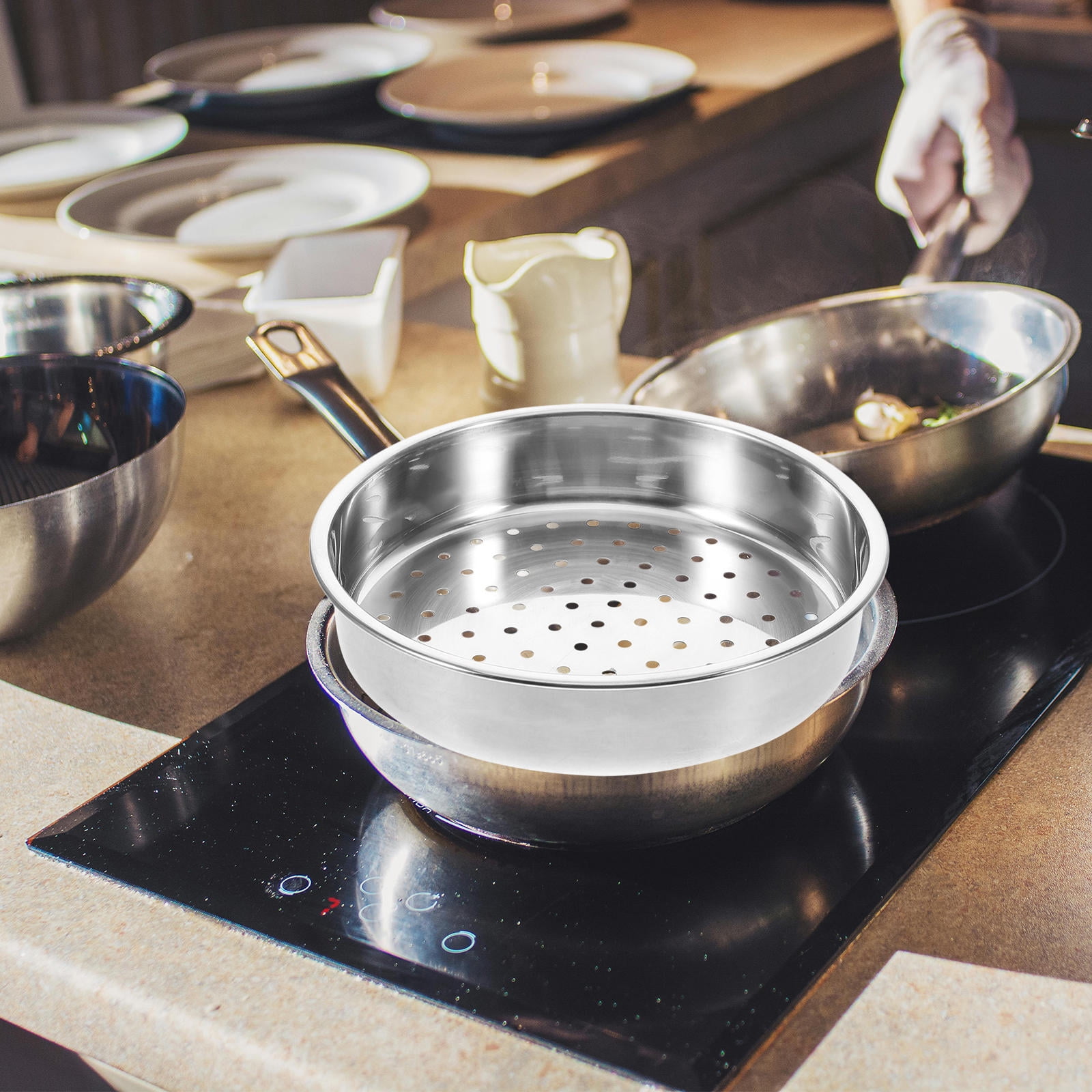 HEMOTON Stainless Steel Food Cooking Steamer Rack Steamer Pot For ...