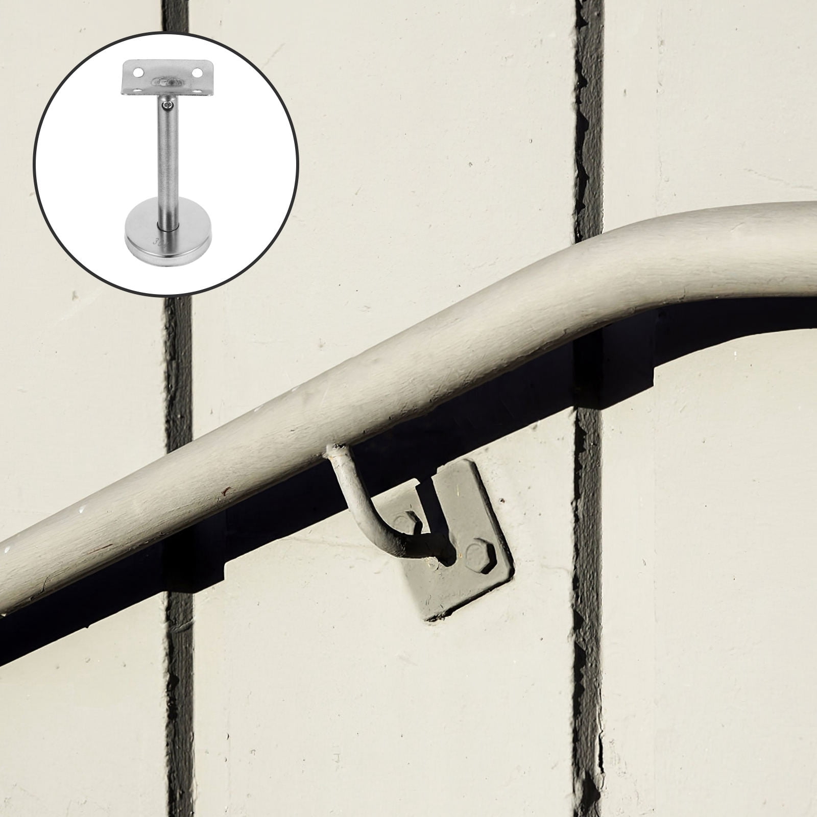 Phenofice Stair Handrail Holder Silver 1Set 4.4x1.97x1.97In - Walmart.com