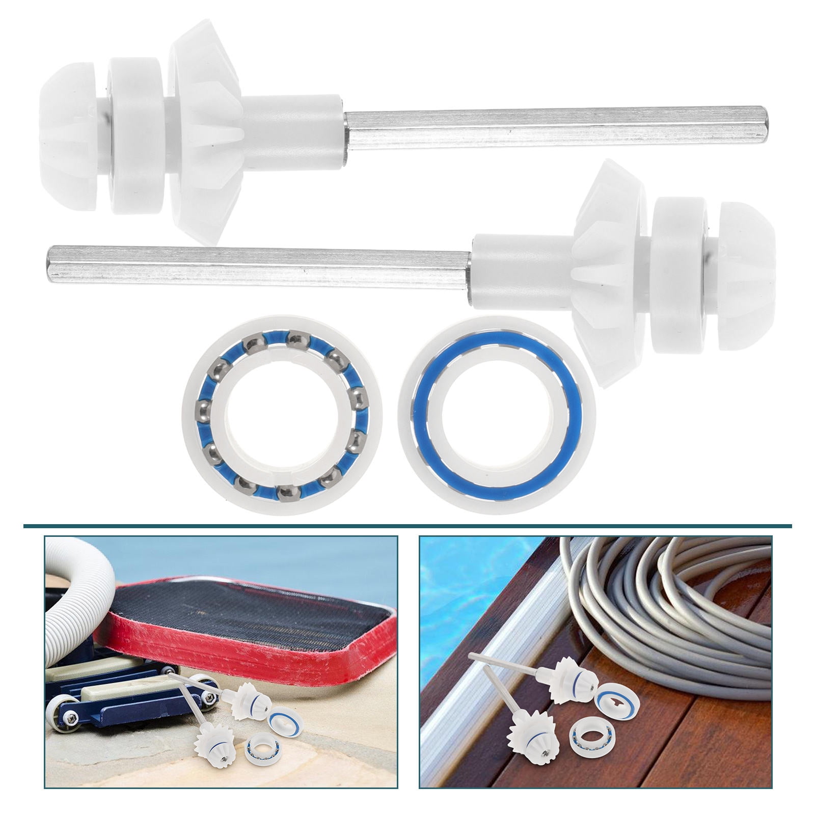 HEMOTON Stainless Steel Pool Cleaner Drive Shaft with Bearing for ...