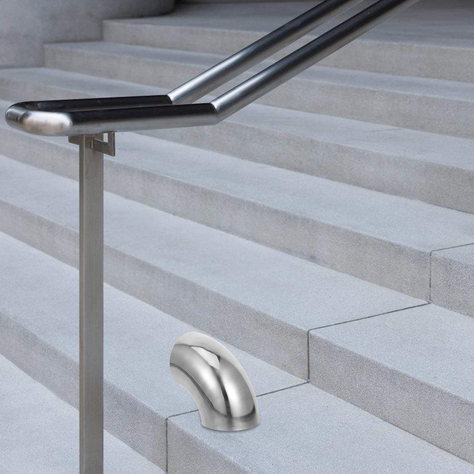 HEMOTON Stair Railing Handrail Elbow Connector 90 Degree Stainless ...