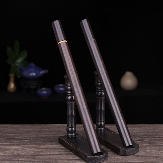 HEMOTON Stand Flute Storage Rack Clarinet Holder 11.2X10.9CM Black ...