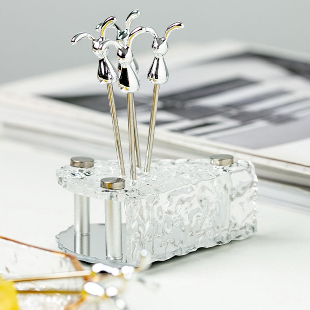 HEMOTON Stick Stainless Steel Rabbit Picks Slim Skewers Silver ...