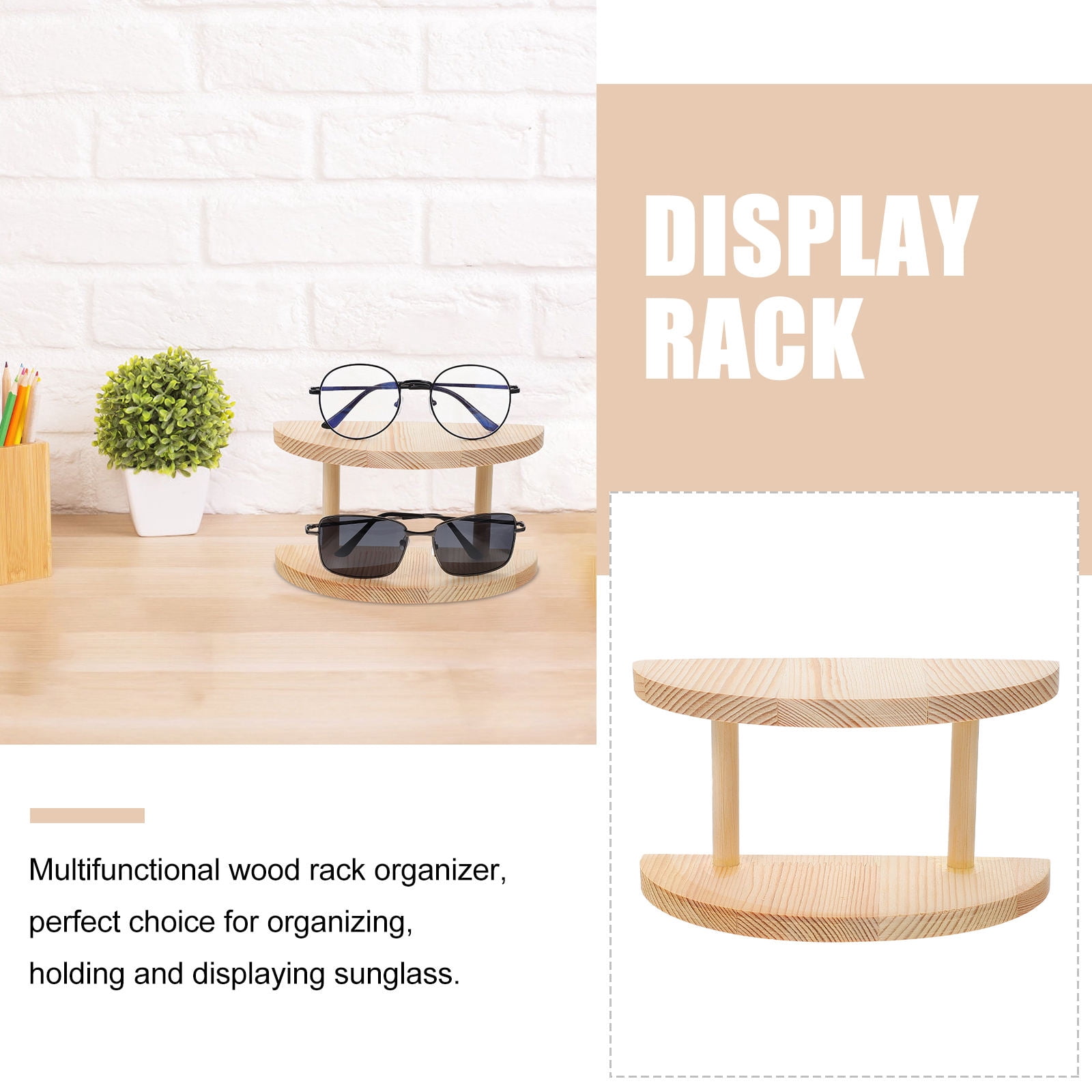 HEMOTON Storage Shelf Glasses Show Stand Sunglasses Eyeglasses ...