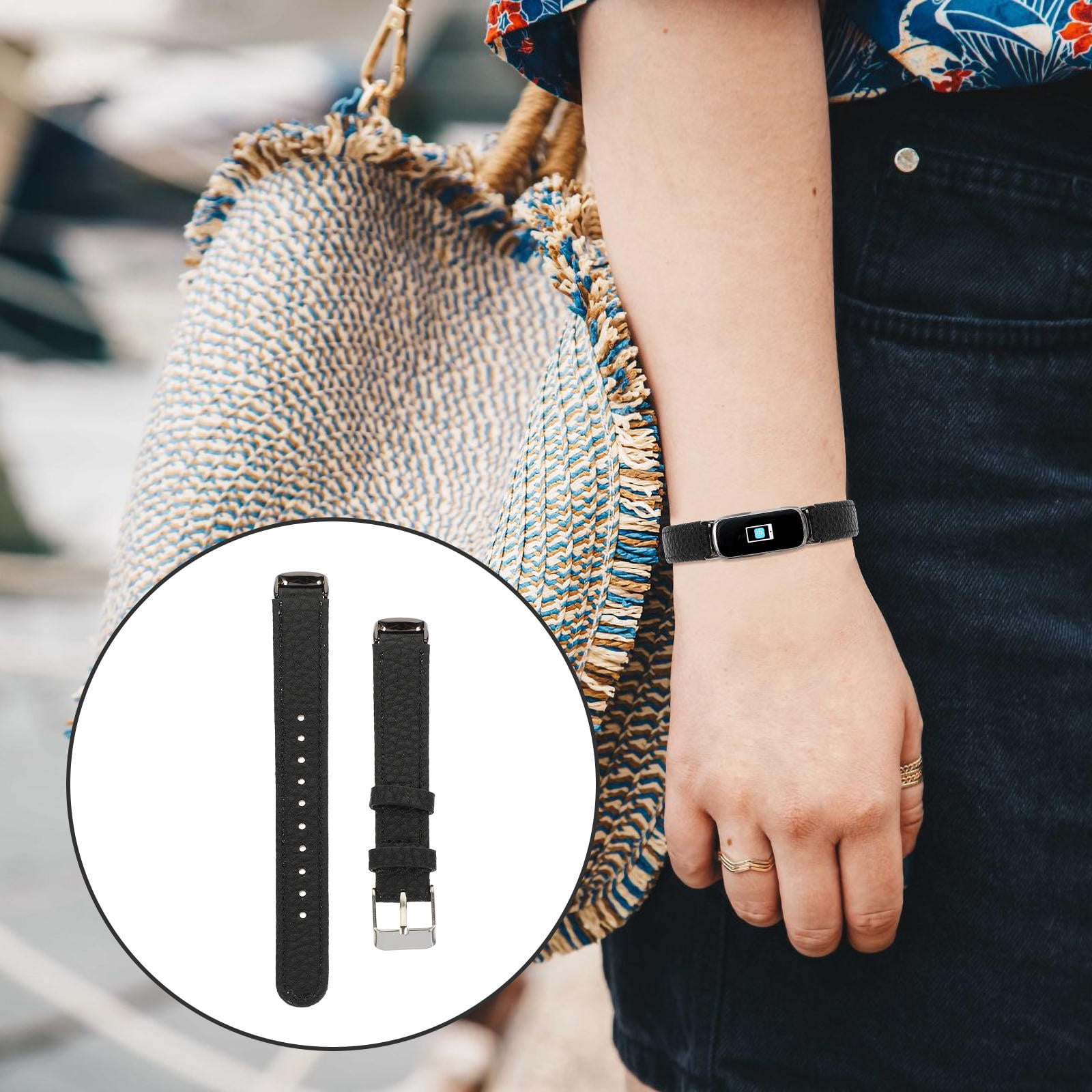 HEMOTON Straps Band Pebbled Leather Beautify Watch Adjustable Women's ...