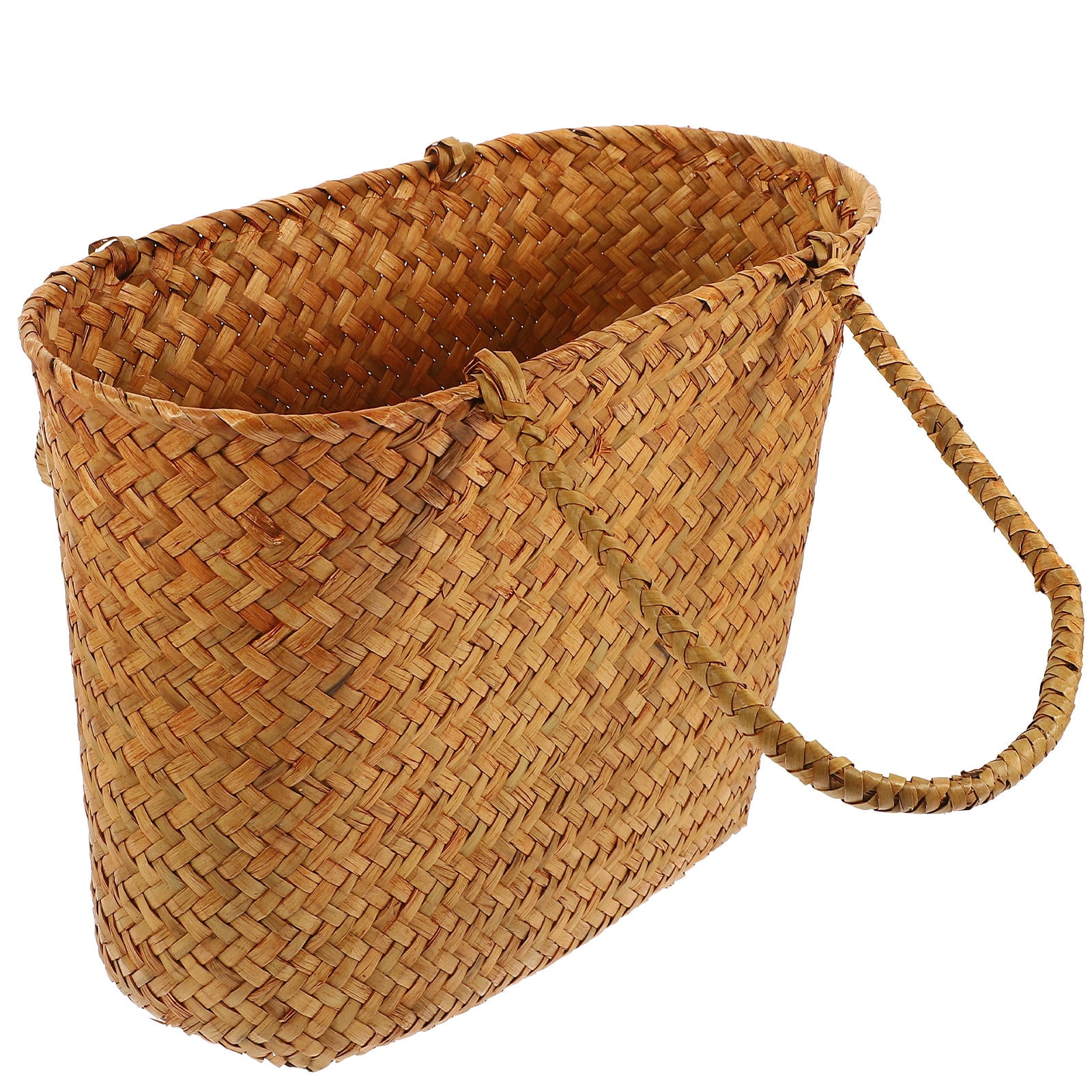 HEMOTON Straw Woven Basket Picnic Props Delicate Child Shopping ...