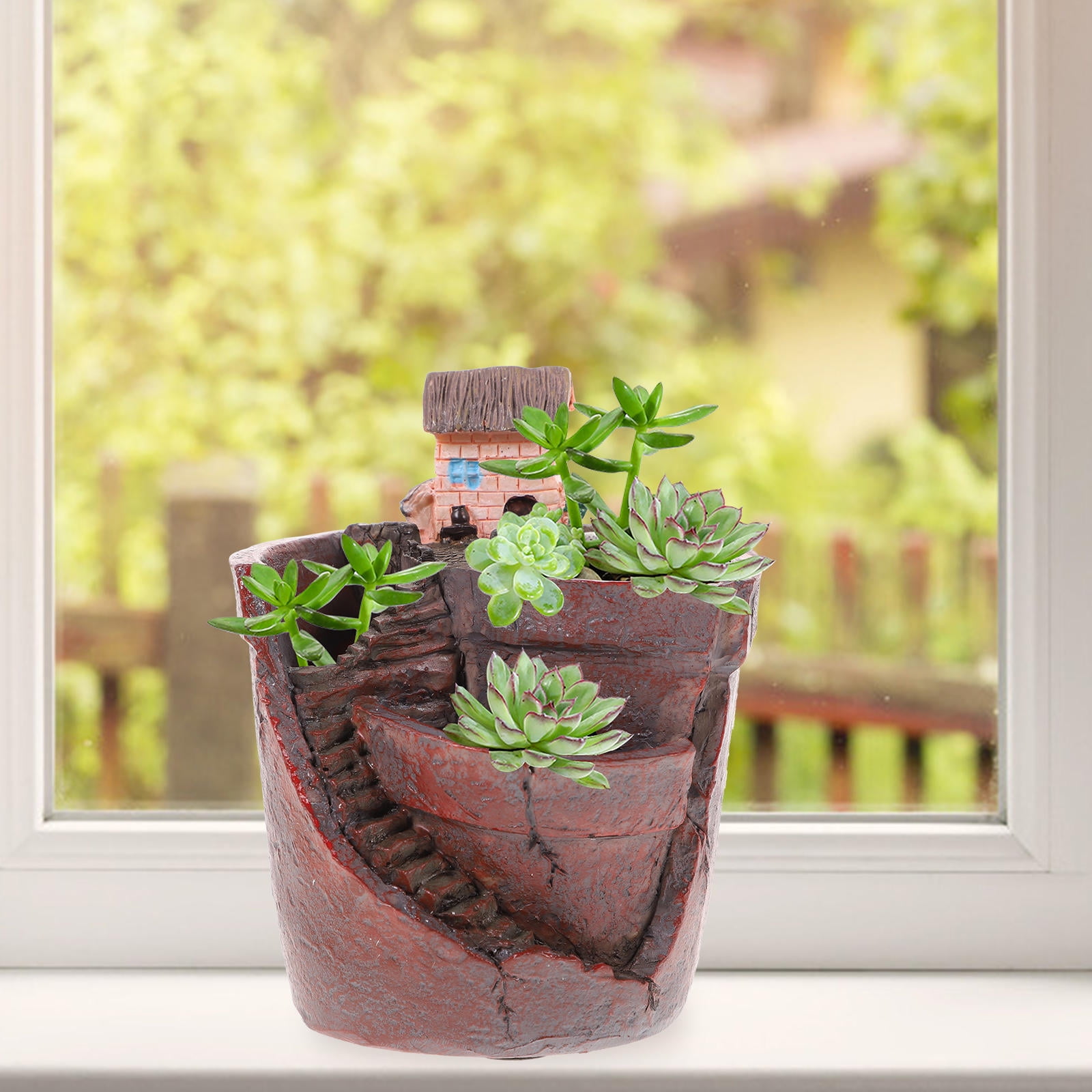 HEMOTON Succulent Flower Pot House Plants Fairy Garden Pots and ...
