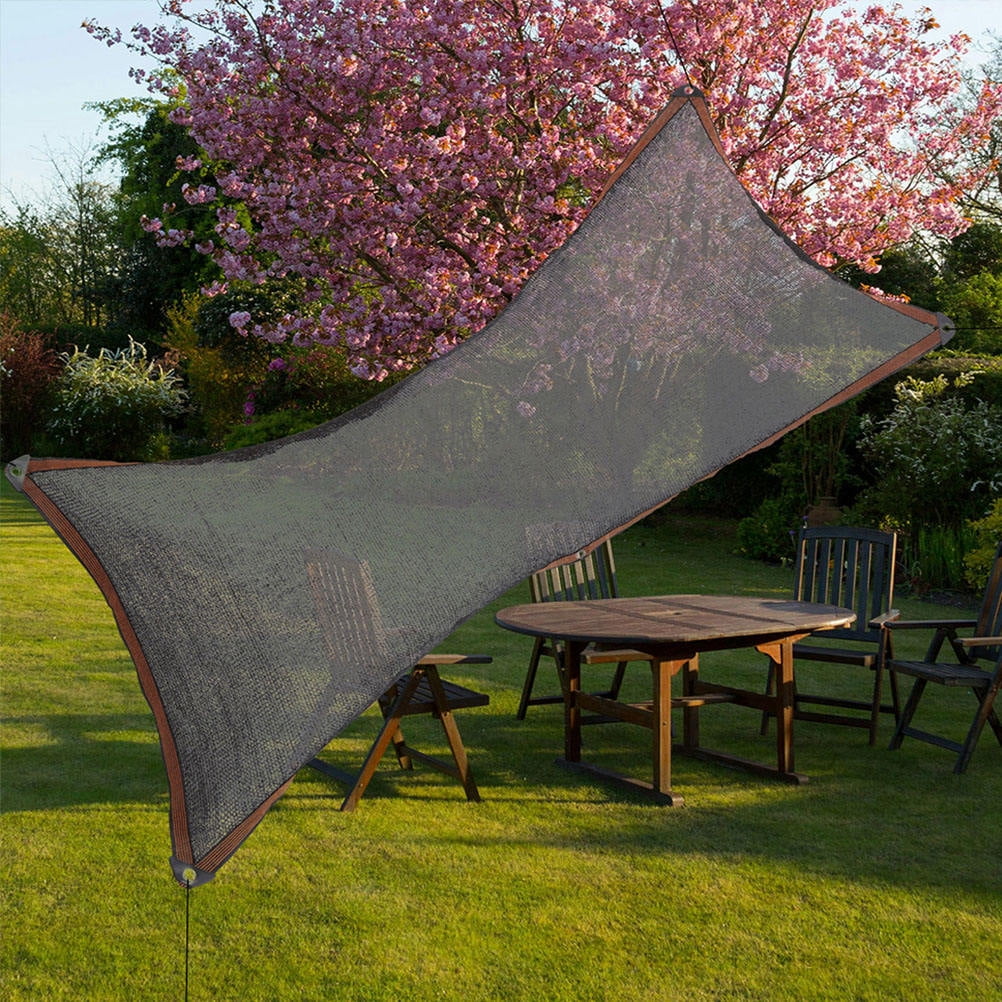 HEMOTON Sun Shade Cloth Mesh Tarp with Grommets for Garden Patio Greenhouse Plant Cover Outdoor ...