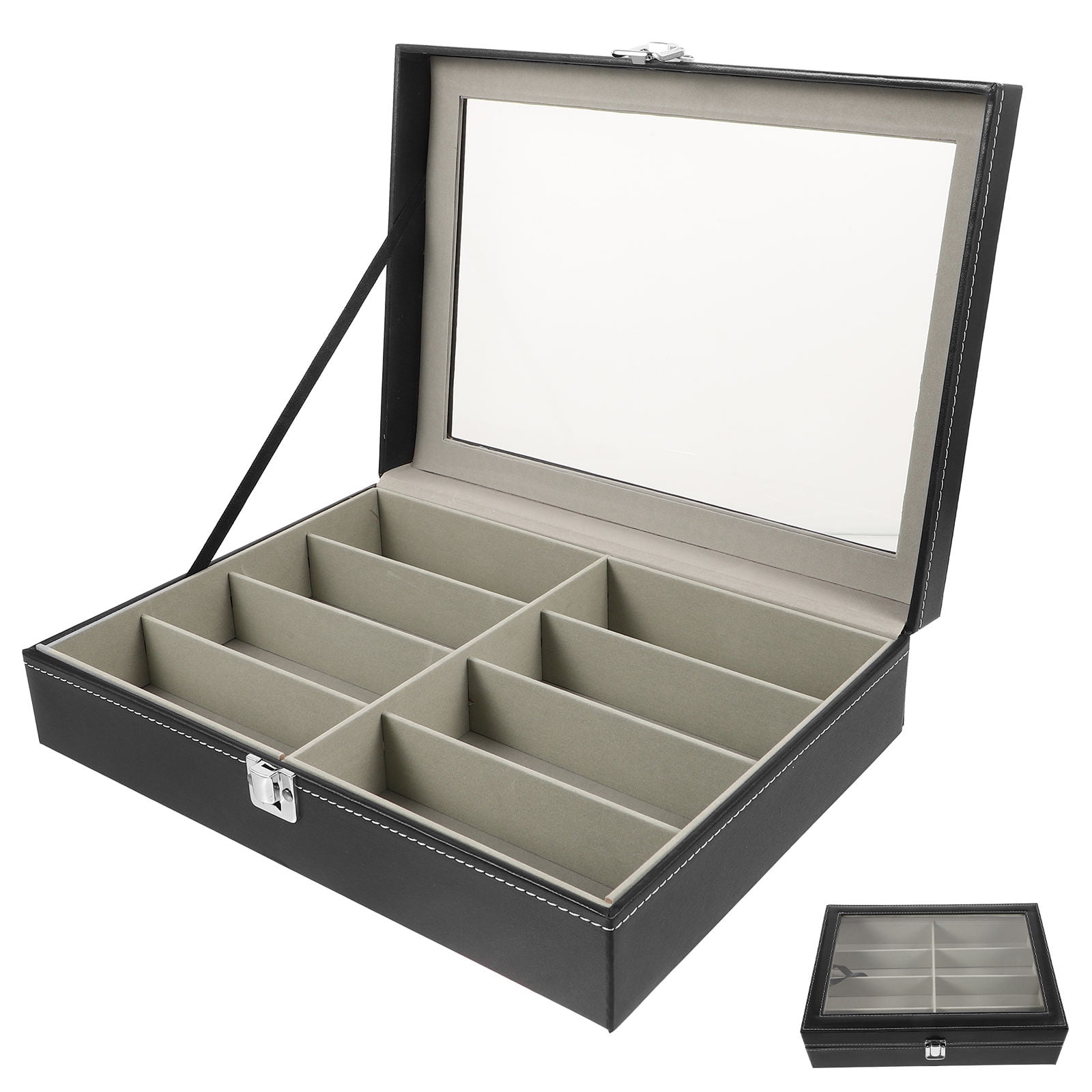 HEMOTON Sunglass Organizer with 8 Spacious Slots for Glasses Storage ...