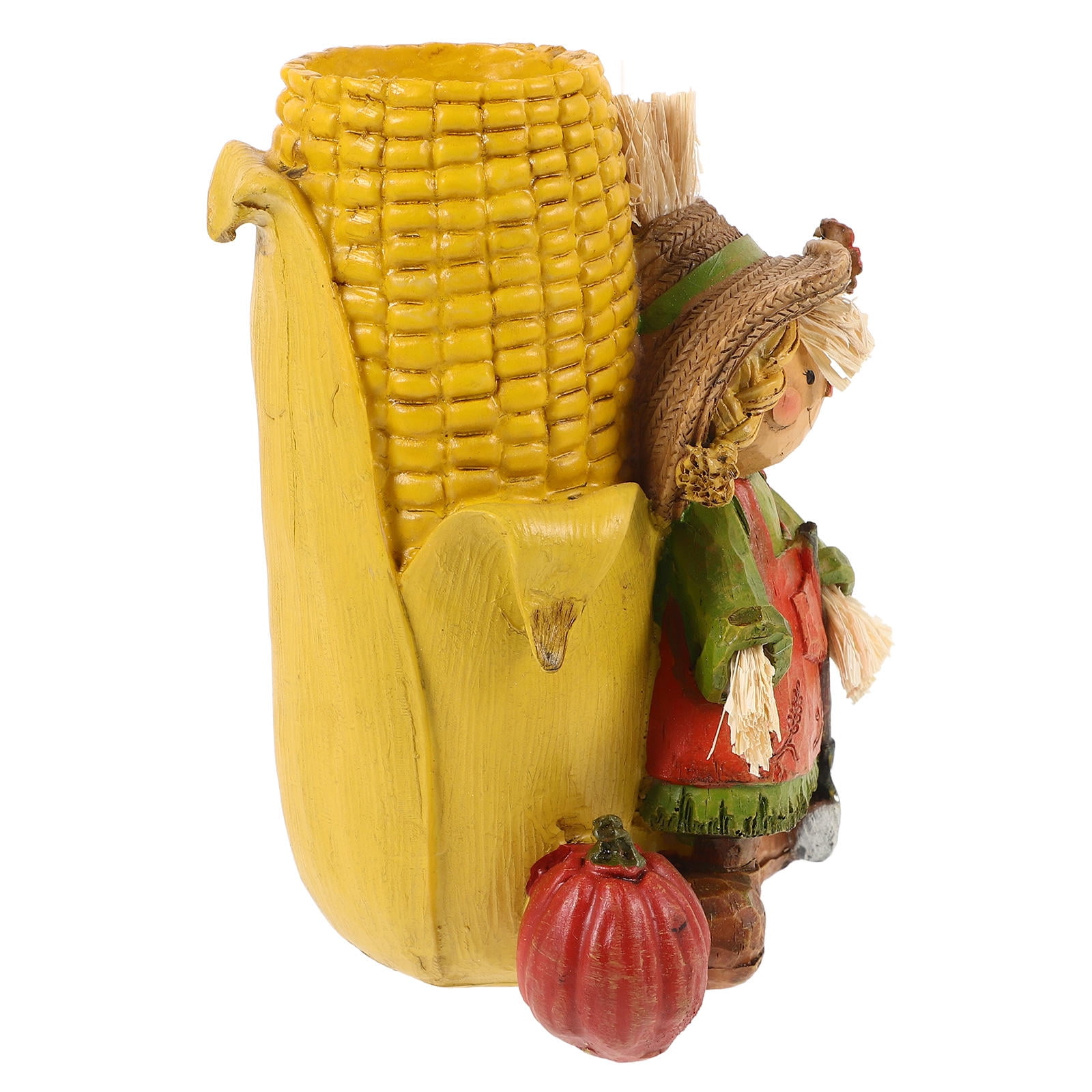 DEEPCRAFF Standing Scarecrow Figurine For Fall Season Resin Multi 1Pcs ...
