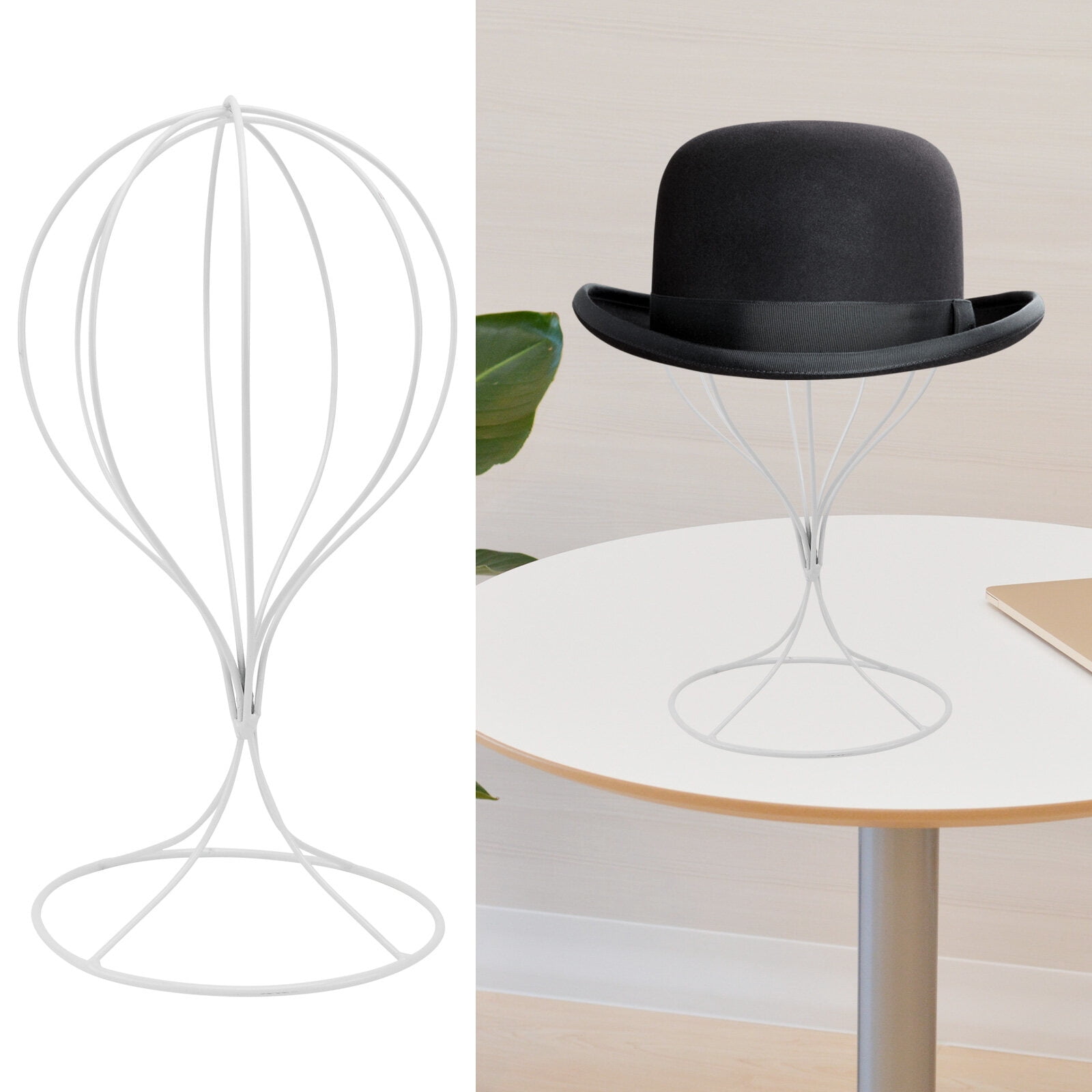 HEMOTON Tall Wrought Iron Hat Rack Hat Holder 29X16CM White - Walmart.com