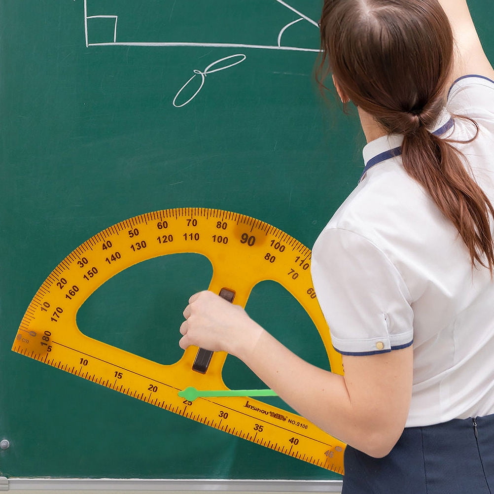 HEMOTON Teacher Protractor Half Circle Protractor Plastic Protractor ...