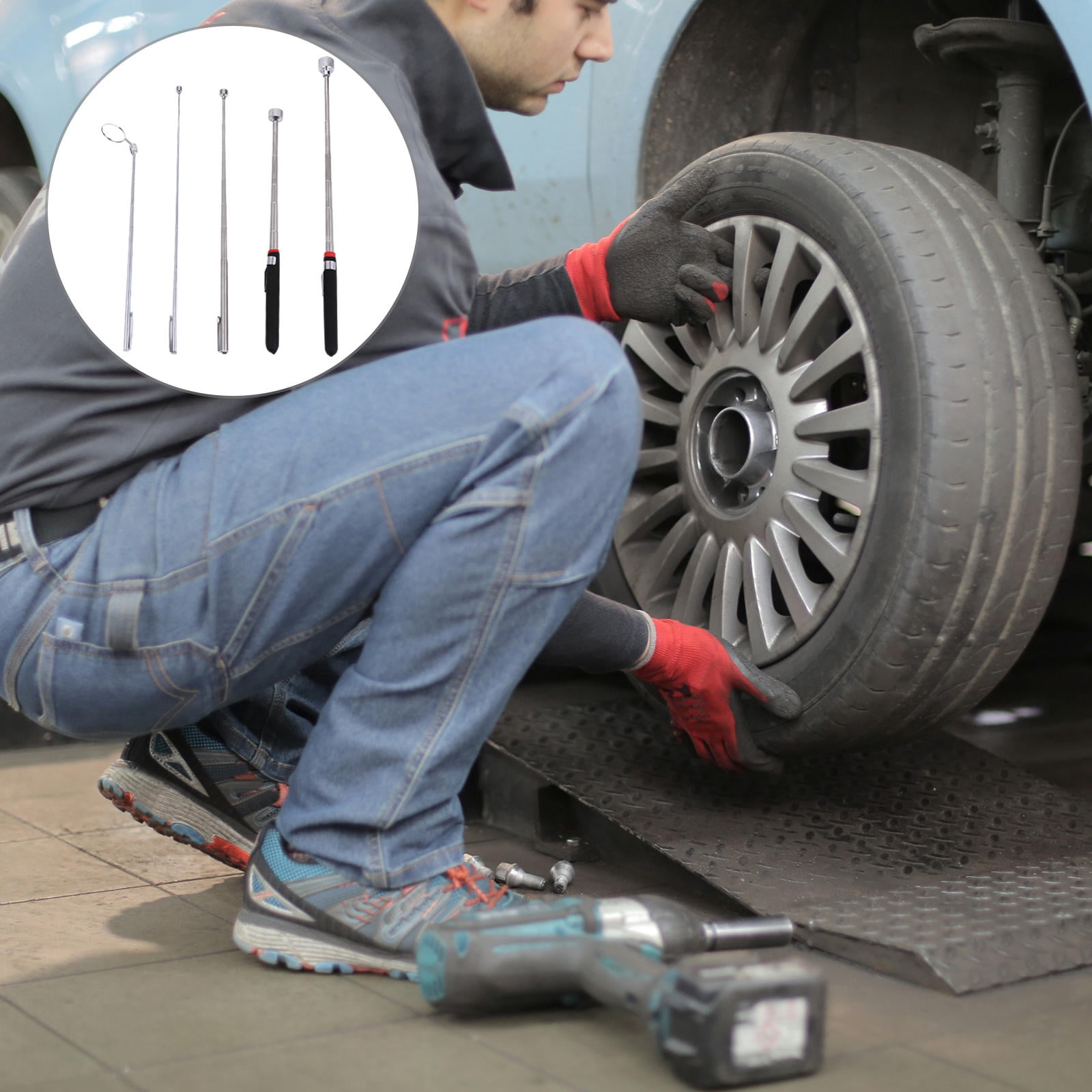 HEMOTON Telescoping Grabber Tool for Car Repair with Flexible Swivel ...