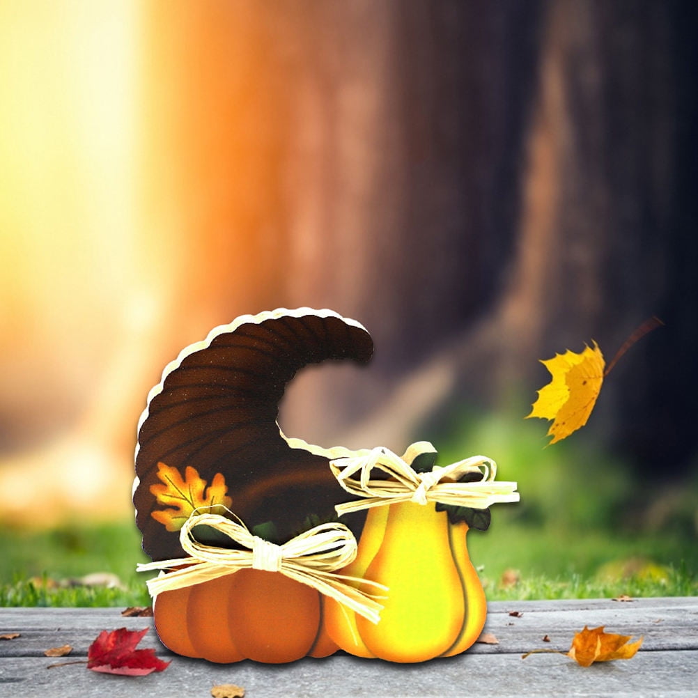 HEMOTON Thanksgiving Centerpiece with Turkey and Pumpkin Design in ...