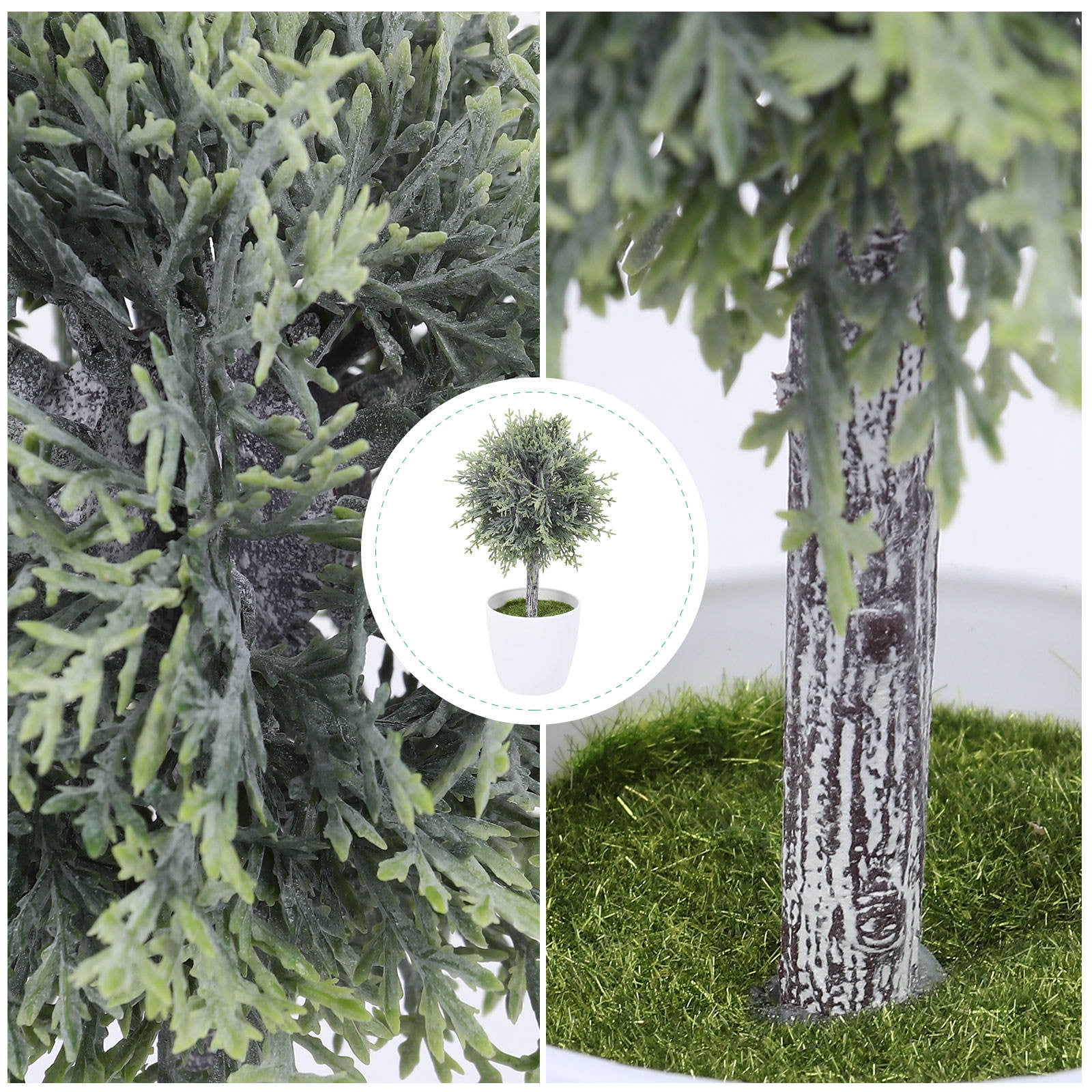 HEMOTON Topiary Pot Artificial Spherical Potted Plant Kitchen Decor ...