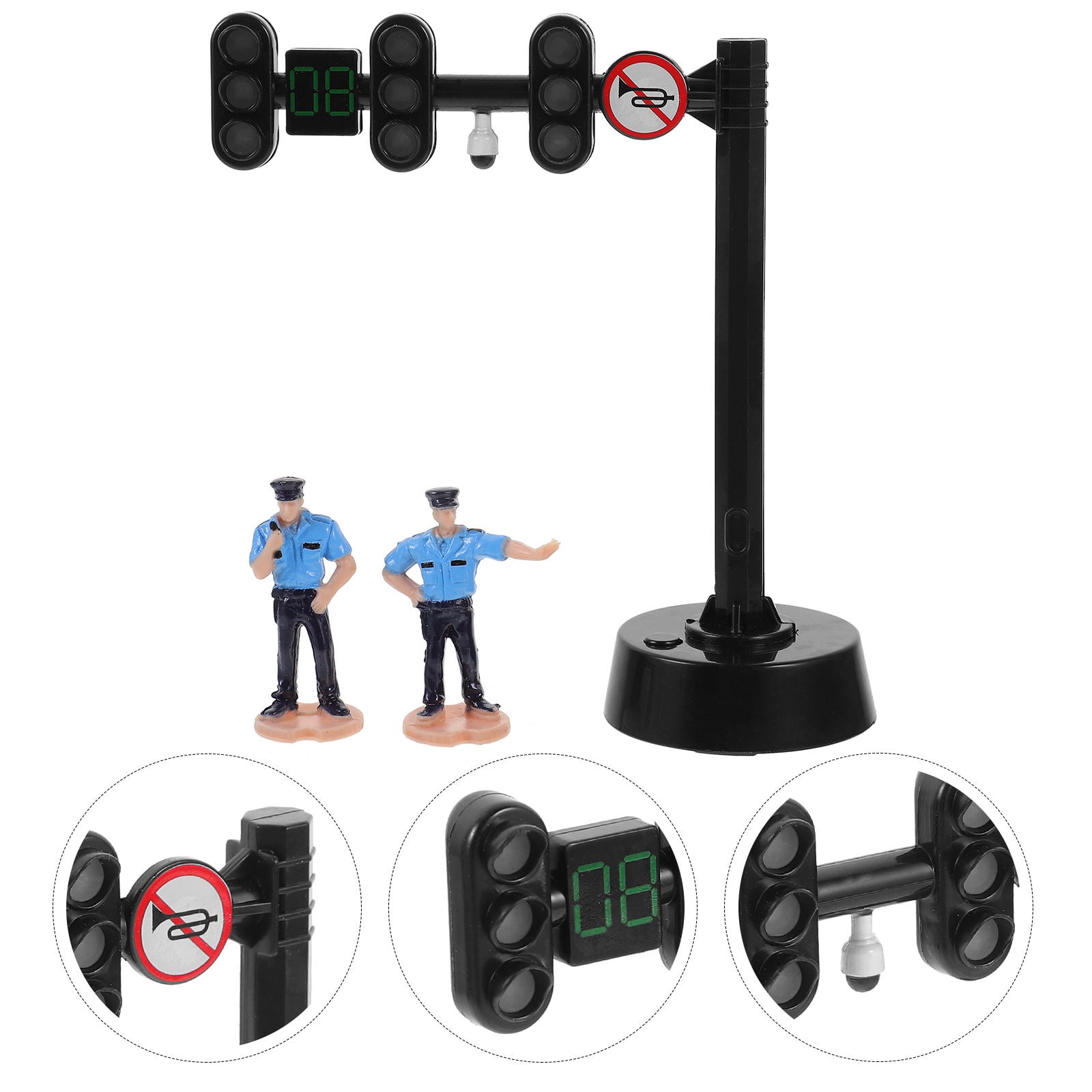 HEMOTON Traffic Light Toy for Kids Playing Plastic Educational Vehicle Road Sign 3.5 x 10.5 x 3. ...