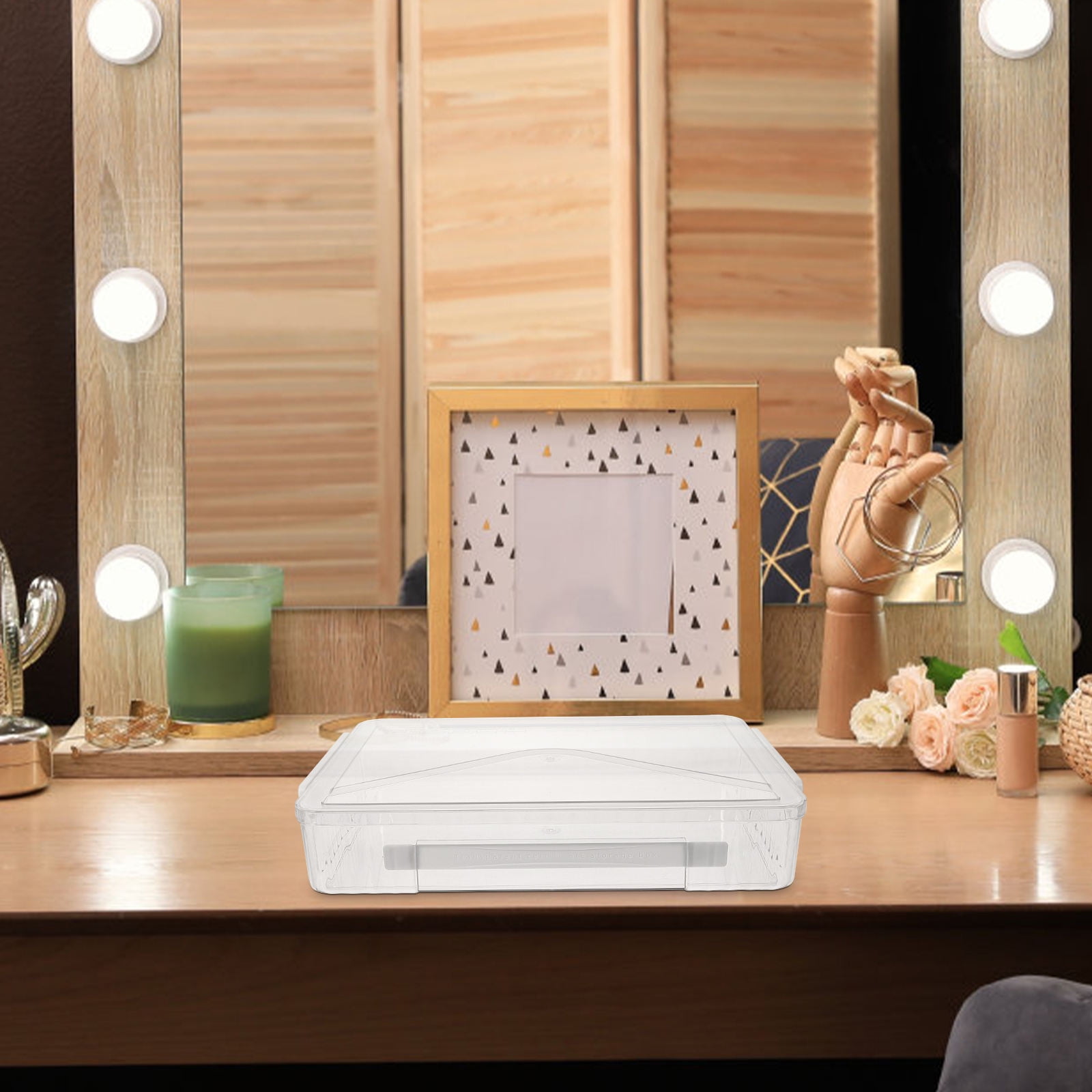 HEMOTON Transparent ABS Storage Box for Flags Medals Cards Photos ...