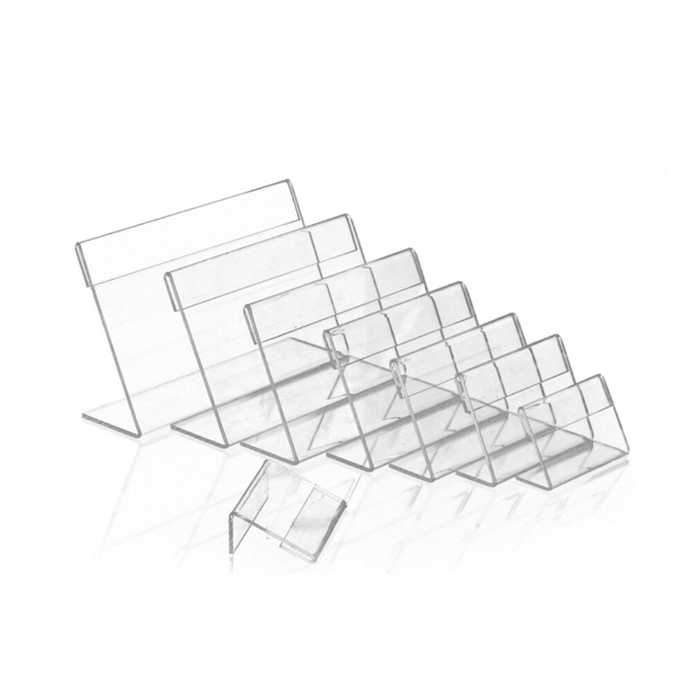 HEMOTON Transparent Acrylic L-Shape Display Stand for Tabletop Sign ...